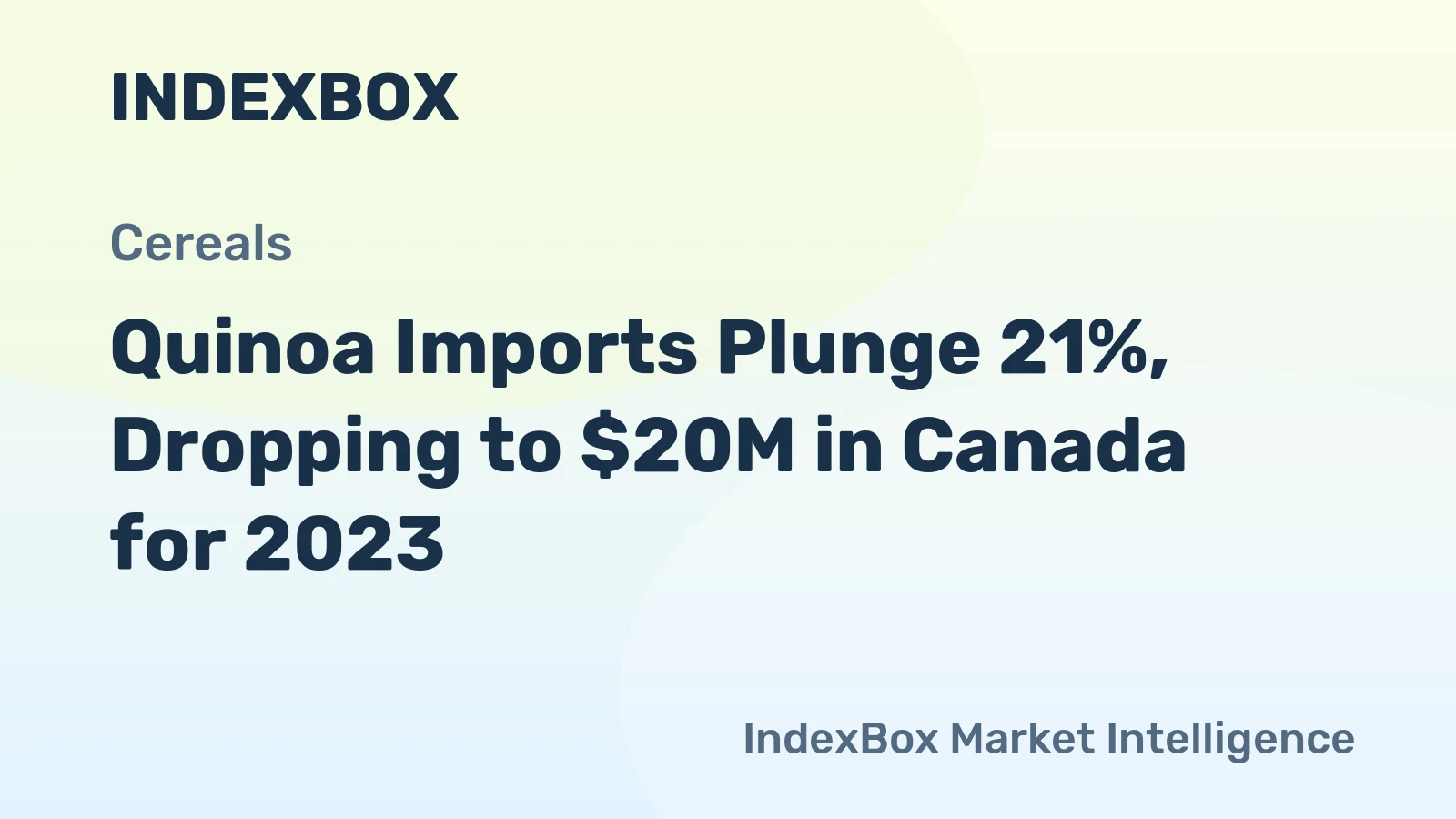 Quinoa Imports Plunge 21%, Dropping to $20M in Canada for 2023