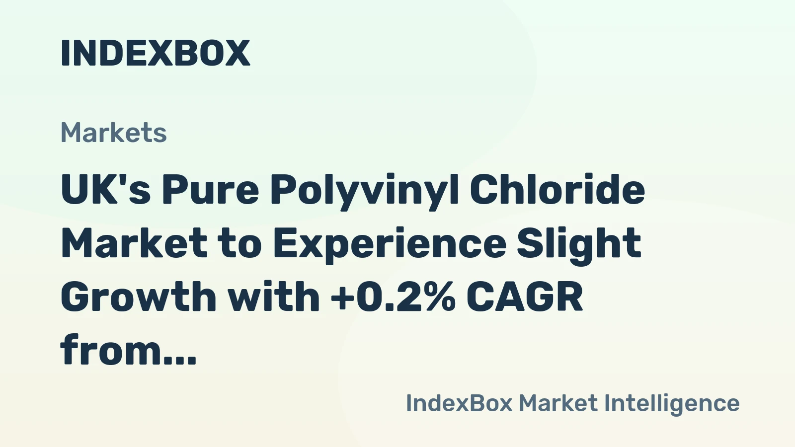 UK's Pure Polyvinyl Chloride Market to Experience Slight Growth with +0.2% CAGR from 2024 to 2035