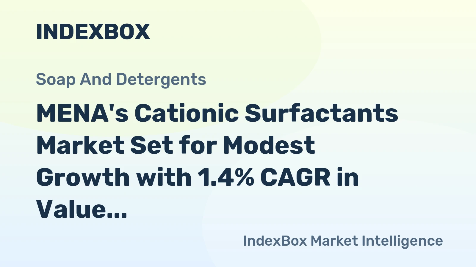 MENA's Cationic Surfactants Market Set for Modest Growth with 1.4% CAGR in Value Through 2035