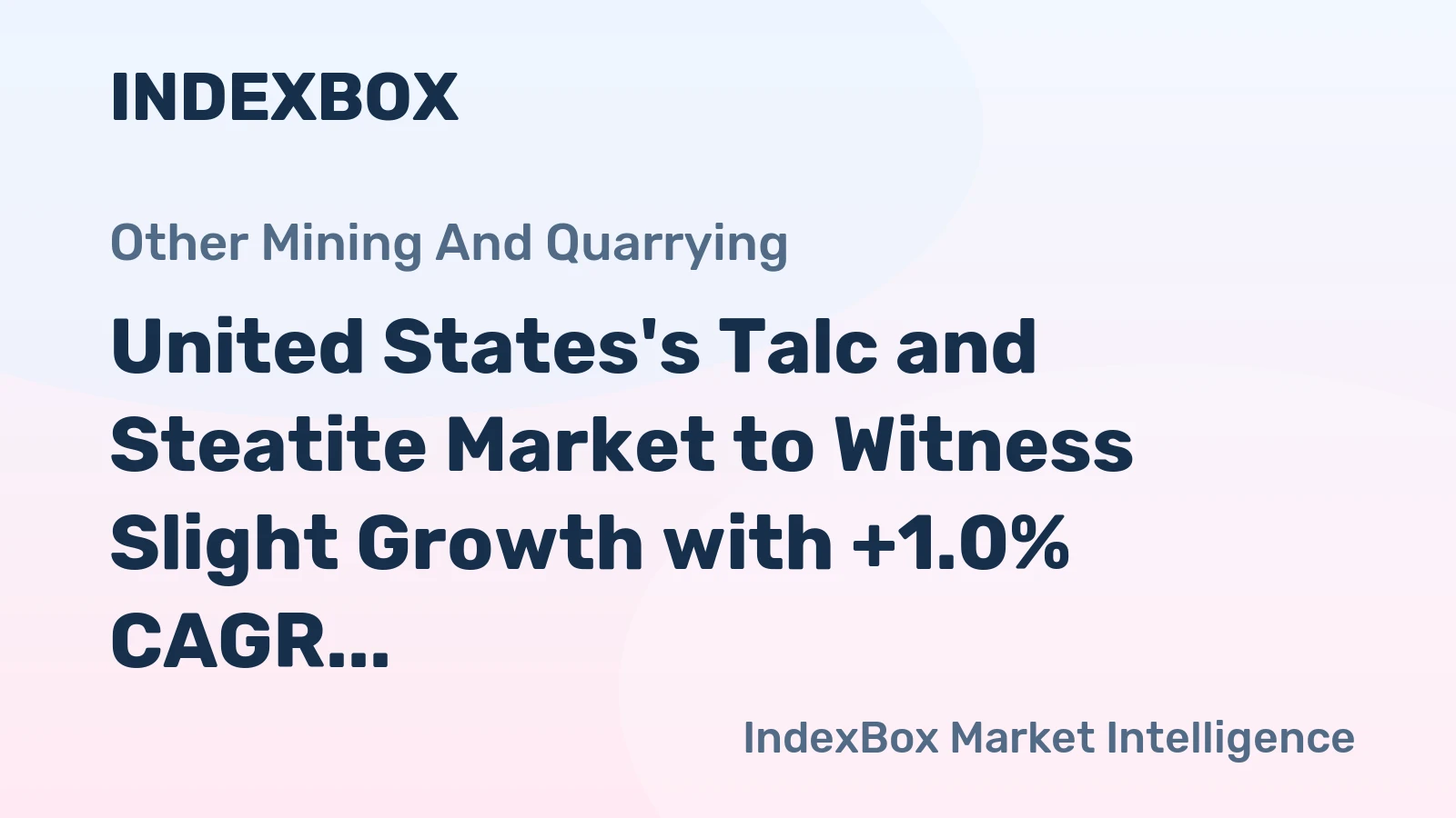 United States's Talc and Steatite Market to Witness Slight Growth with +1.0% CAGR in Value over the Next Decade