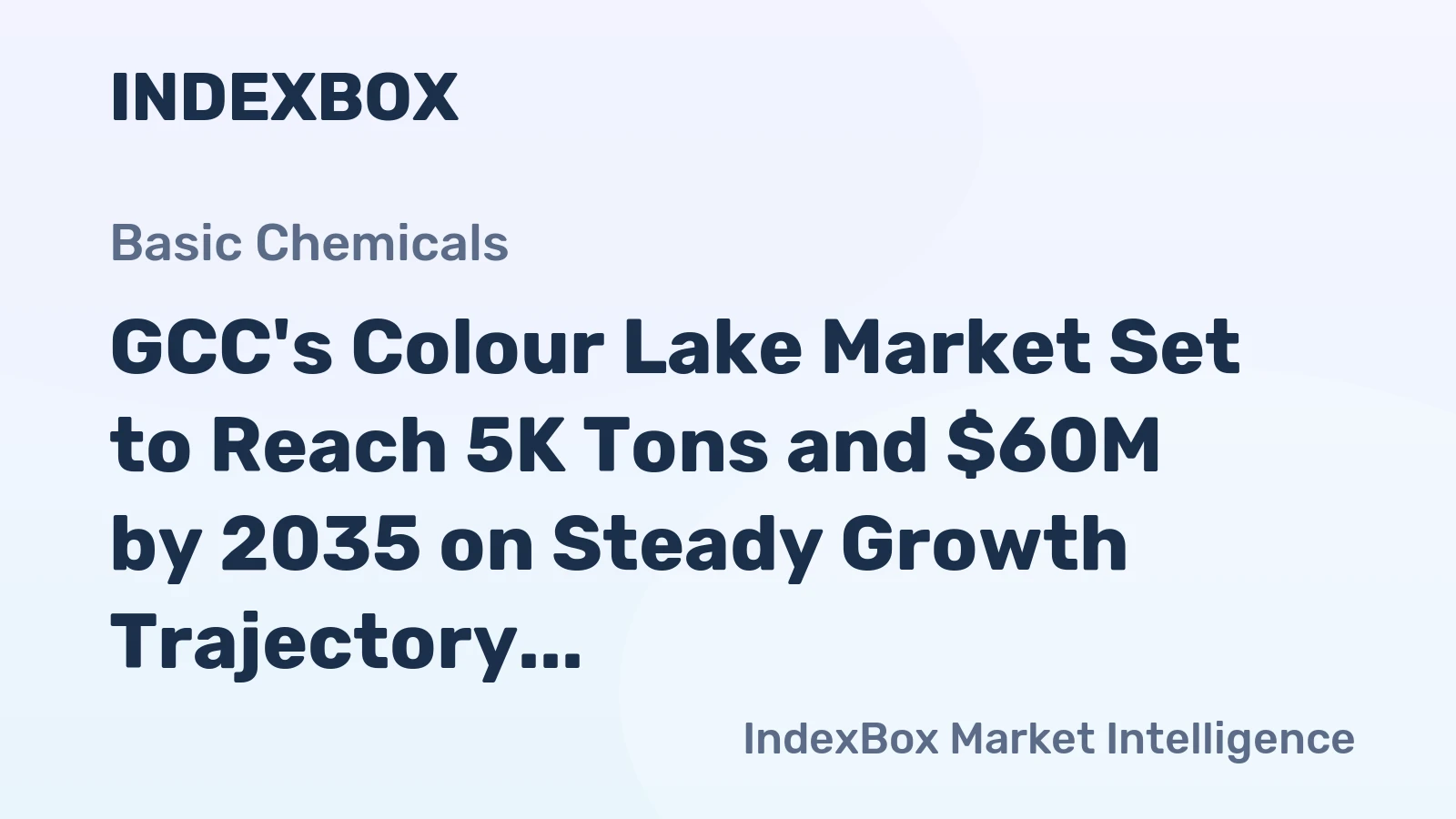 GCC's Colour Lake Market Set to Reach 5K Tons and $60M by 2035 on Steady Growth Trajectory