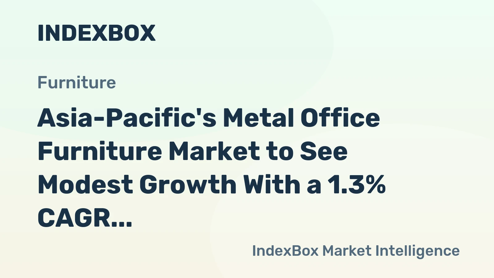Asia-Pacific's Metal Office Furniture Market to See Modest Growth With a 1.3% CAGR Through 2035
