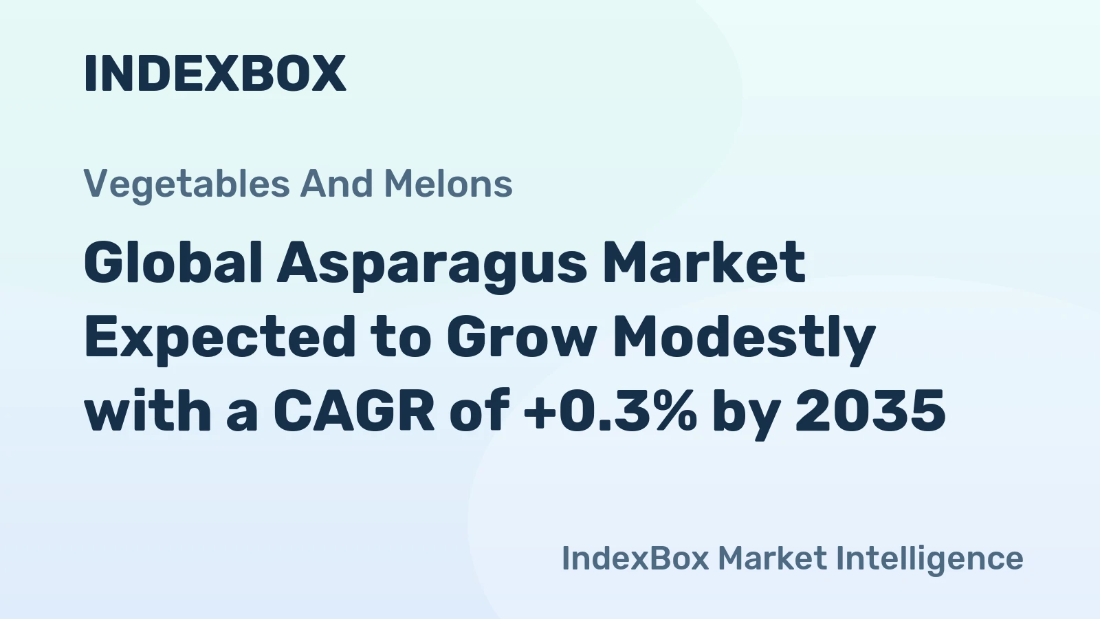 Global Asparagus Market Expected to Grow Modestly with a CAGR of +0.3% by 2035