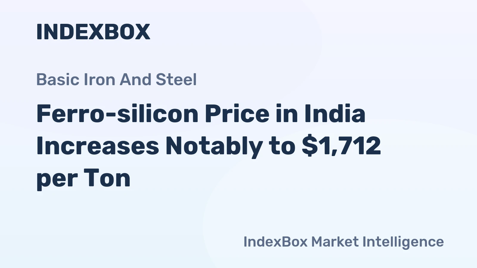 Ferro-silicon Price in India Increases Notably to $1,712 per Ton