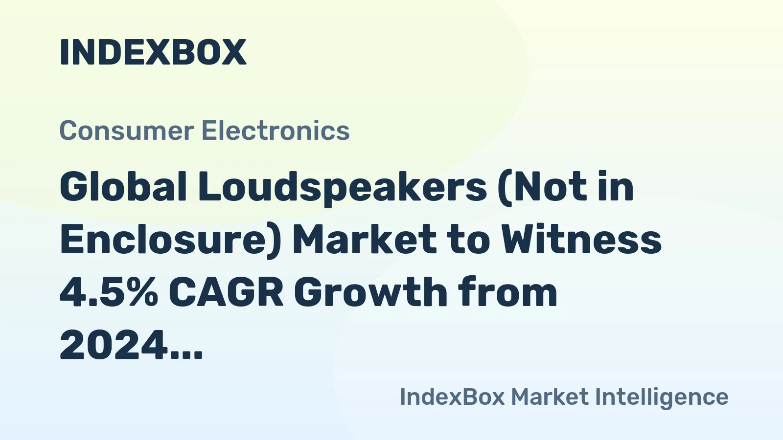 Global Loudspeakers (Not in Enclosure) Market to Witness 4.5% CAGR Growth from 2024 to 2035