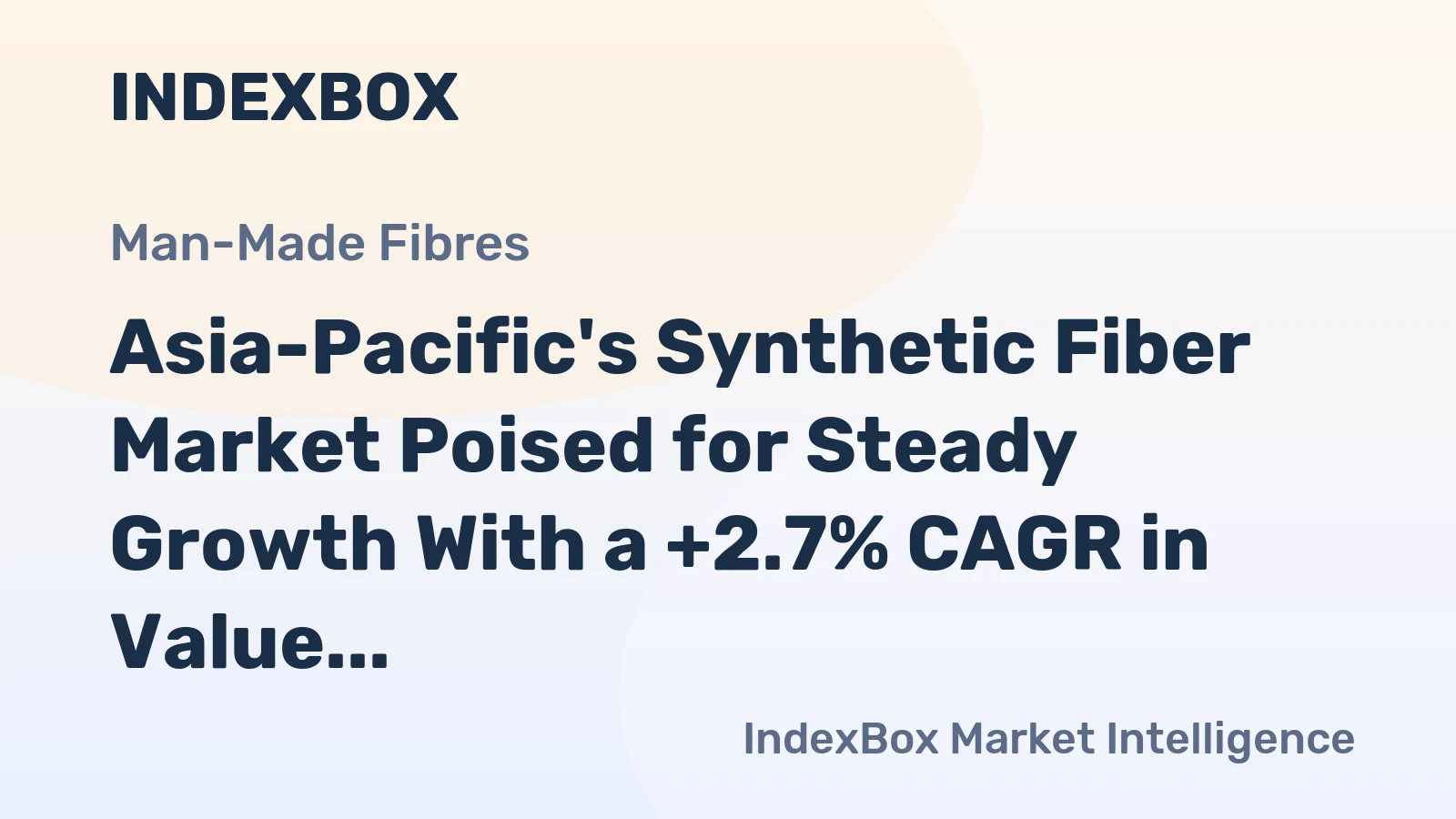 Asia-Pacific's Synthetic Fiber Market Poised for Steady Growth With a +2.7% CAGR in Value