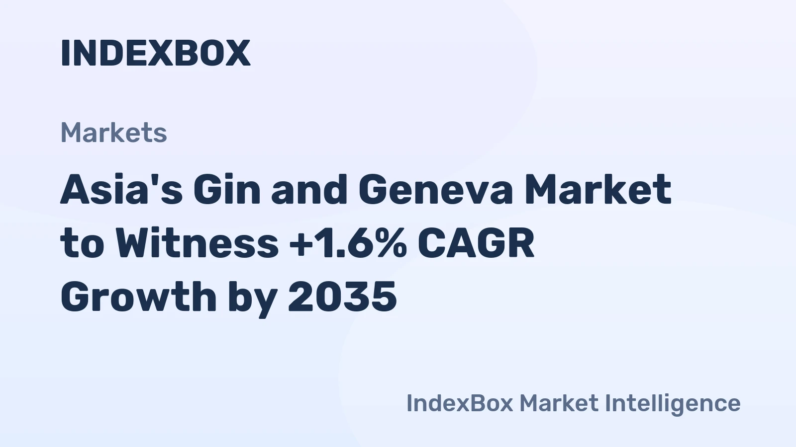Asia's Gin and Geneva Market to Witness +1.6% CAGR Growth by 2035