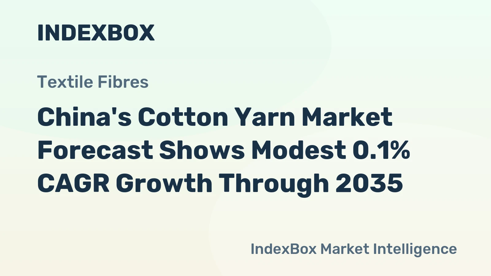 China's Cotton Yarn Market Forecast Shows Modest 0.1% CAGR Growth Through 2035