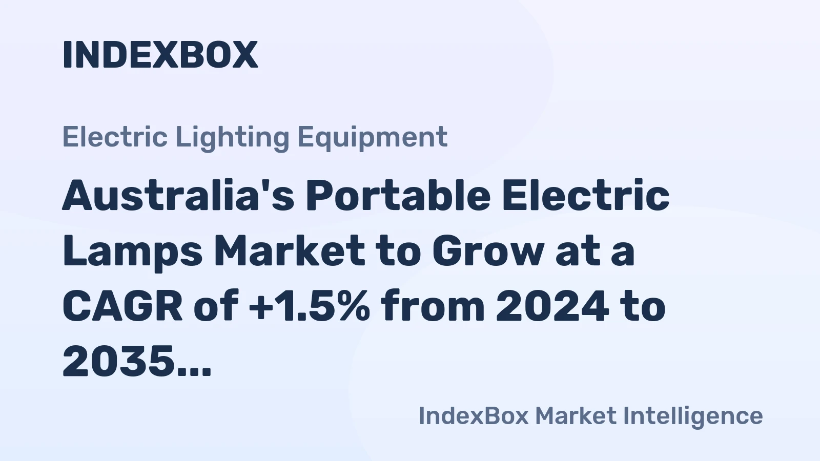Australia's Portable Electric Lamps Market to Grow at a CAGR of +1.5% from 2024 to 2035, Reaching $88M