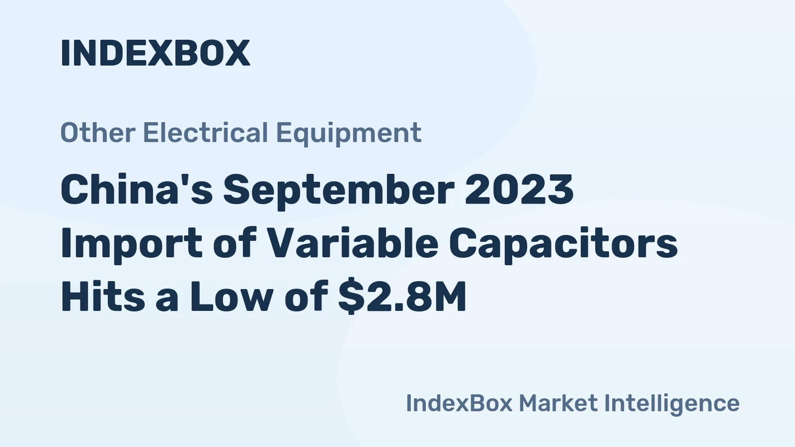 China's September 2023 Import of Variable Capacitors Hits a Low of $2.8M