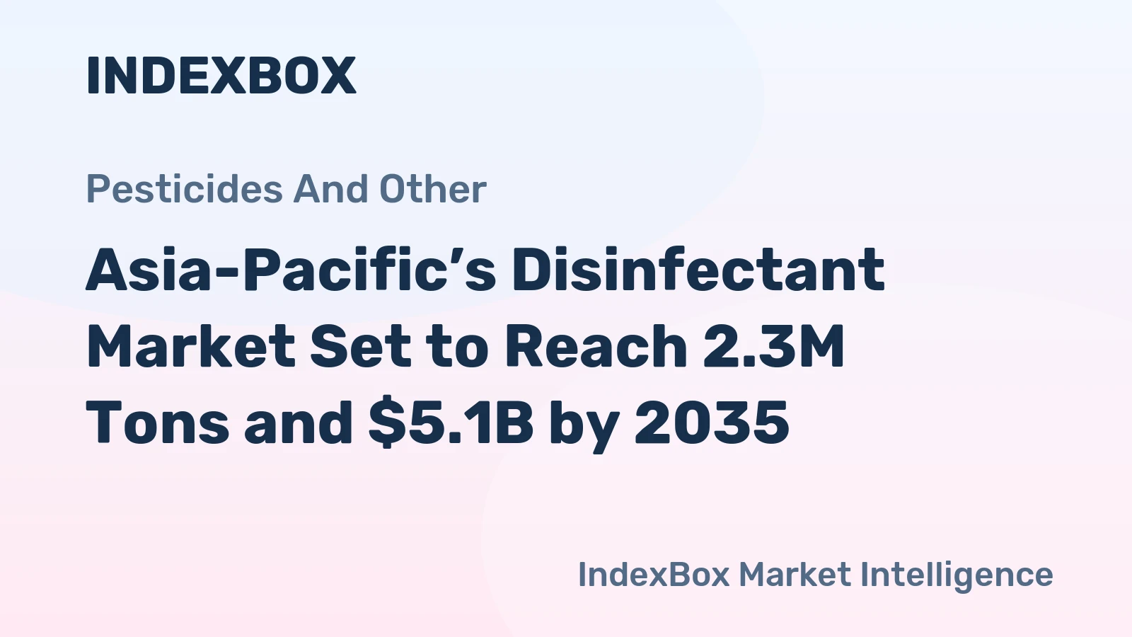 Asia-Pacific’s Disinfectant Market Set to Reach 2.3M Tons and $5.1B by 2035