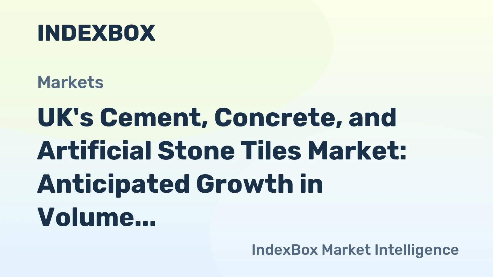UK's Cement, Concrete, and Artificial Stone Tiles Market: Anticipated Growth in Volume and Value Over Next Decade