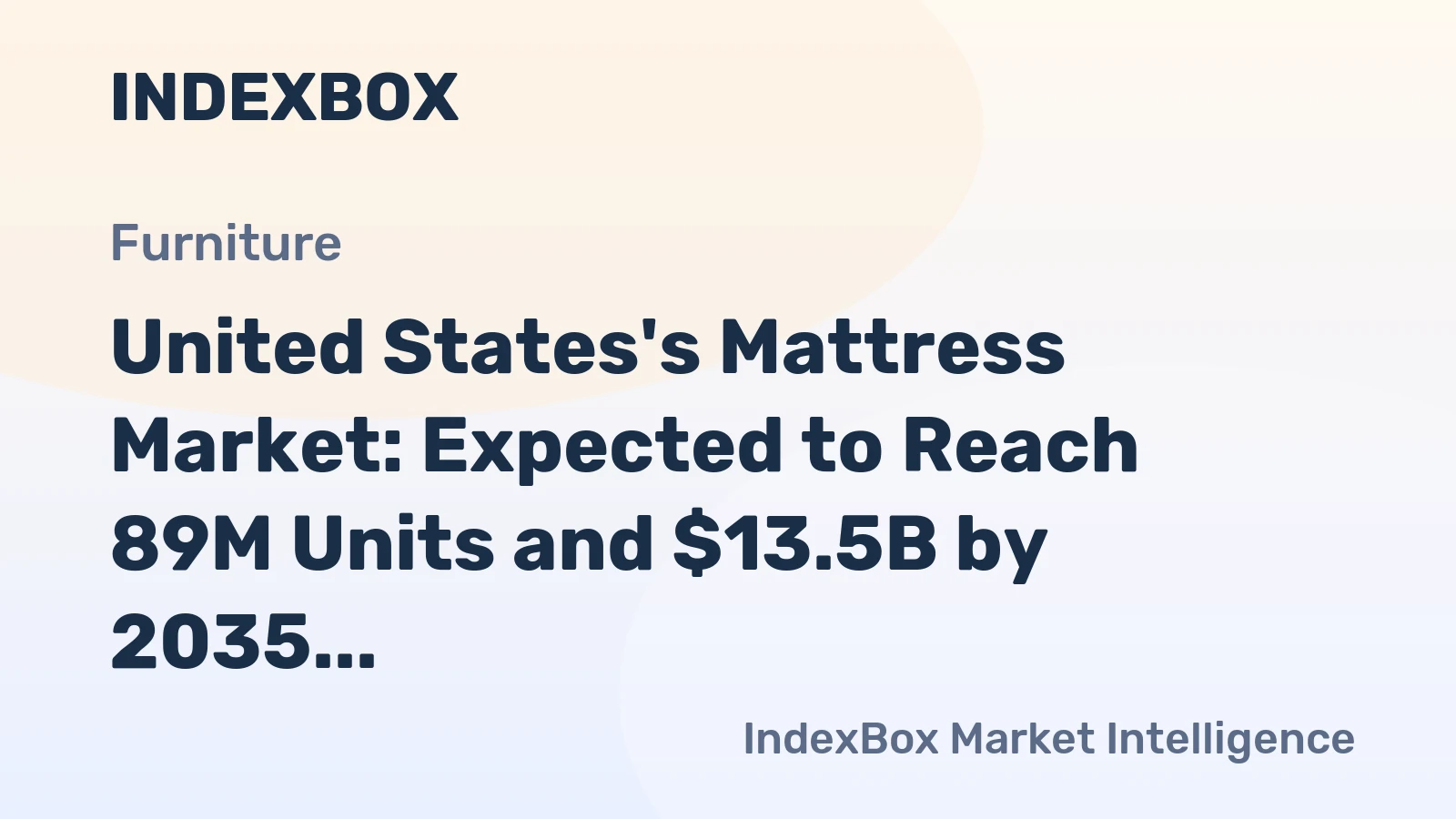 United States's Mattress Market: Expected to Reach 89M Units and $13.5B by 2035