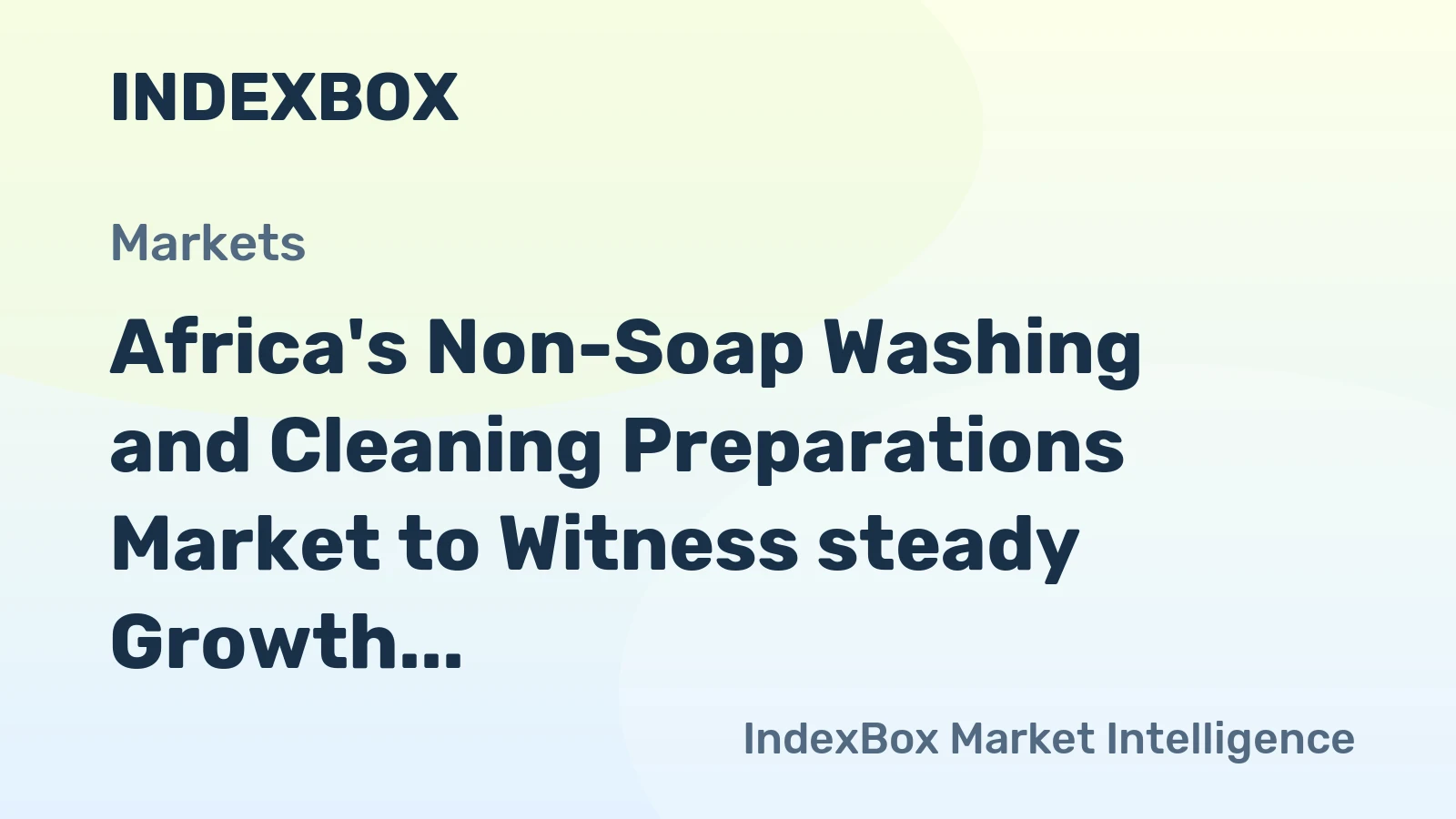 Africa's Non-Soap Washing and Cleaning Preparations Market to Witness steady Growth with a CAGR of +3.5% from 2023 to 2035