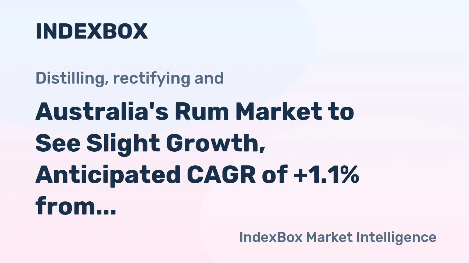Australia's Rum Market to See Slight Growth, Anticipated CAGR of +1.1% from 2024 to 2035