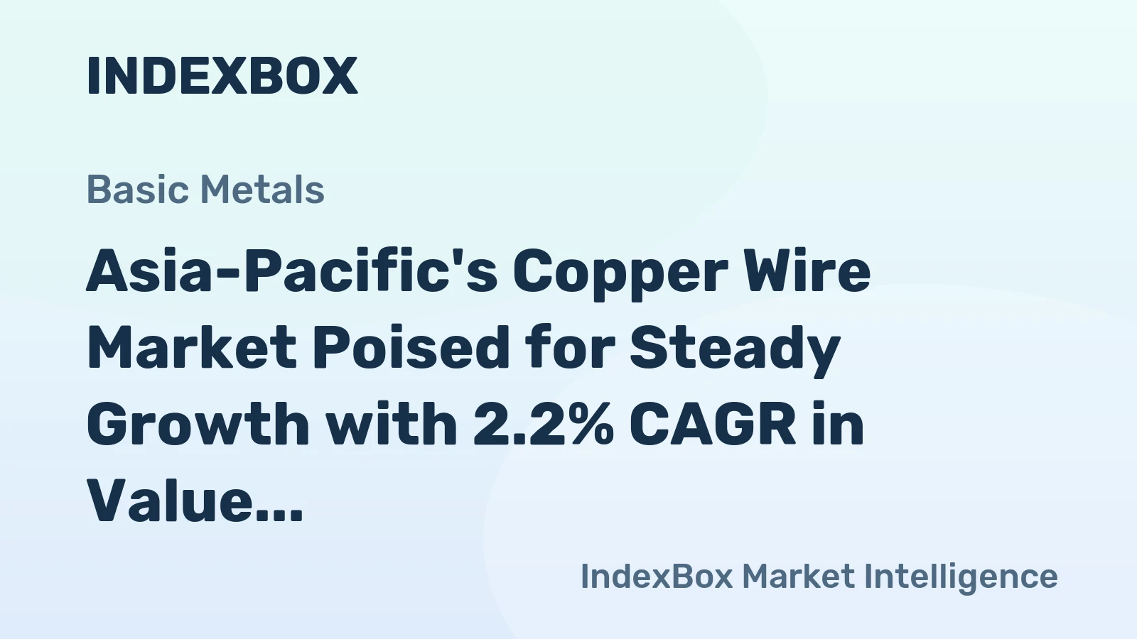 Asia-Pacific's Copper Wire Market Poised for Steady Growth with 2.2% CAGR in Value Through 2035