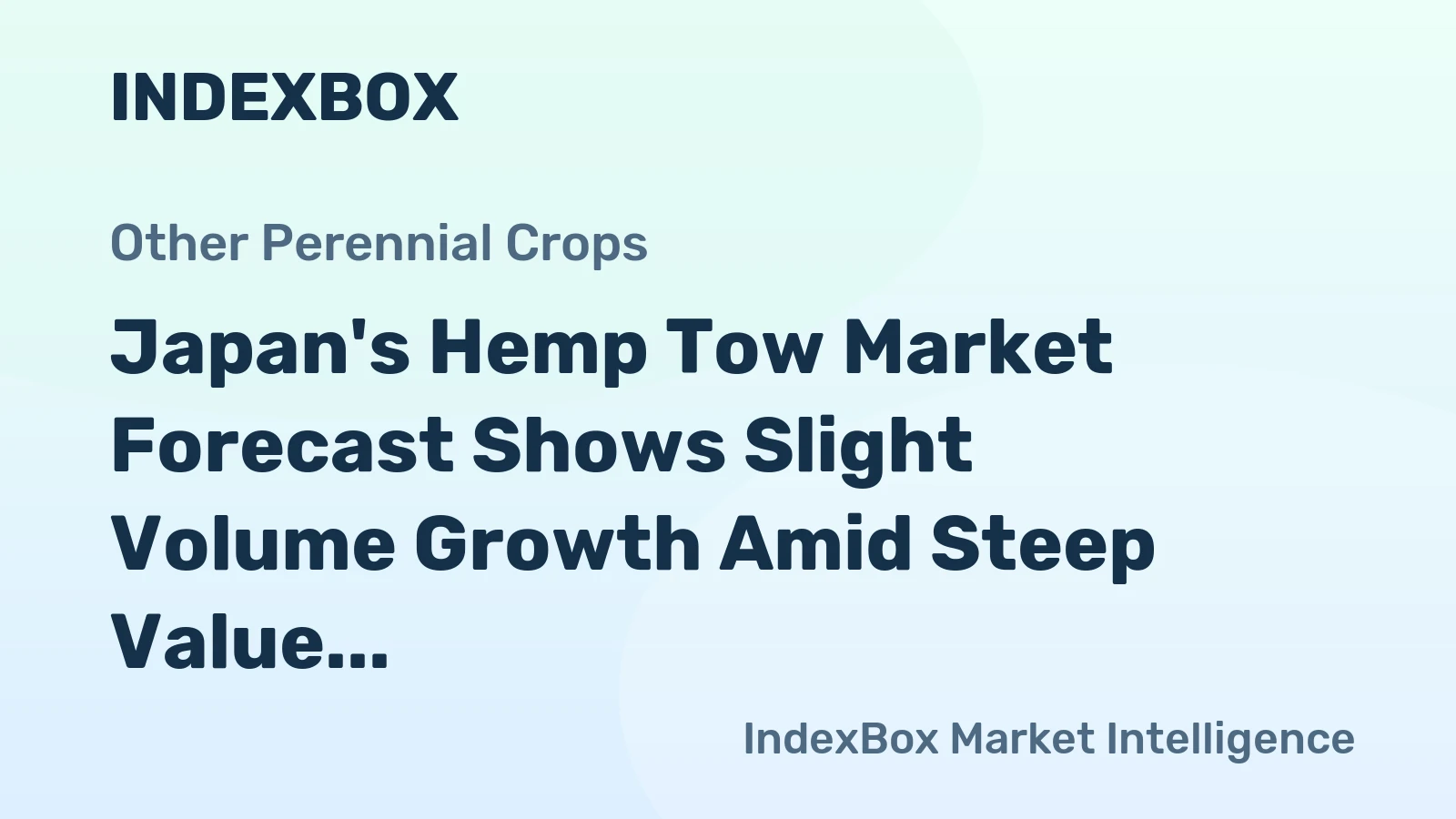 Japan's Hemp Tow Market Forecast Shows Slight Volume Growth Amid Steep Value Decline