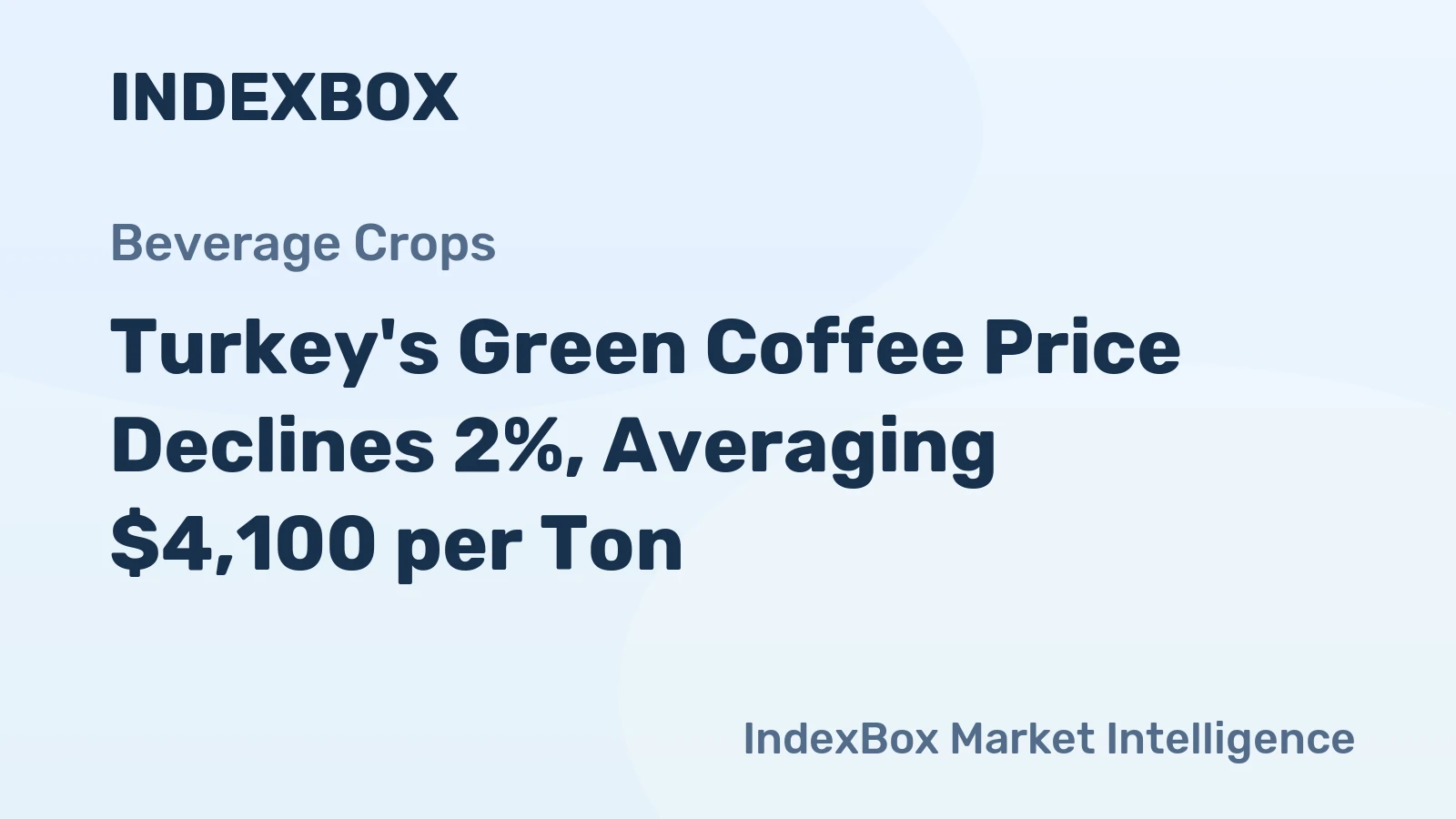 Turkey's Green Coffee Price Declines 2%, Averaging $4,100 per Ton