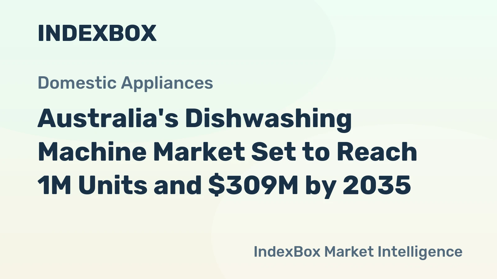 Australia's Dishwashing Machine Market Set to Reach 1M Units and $309M by 2035