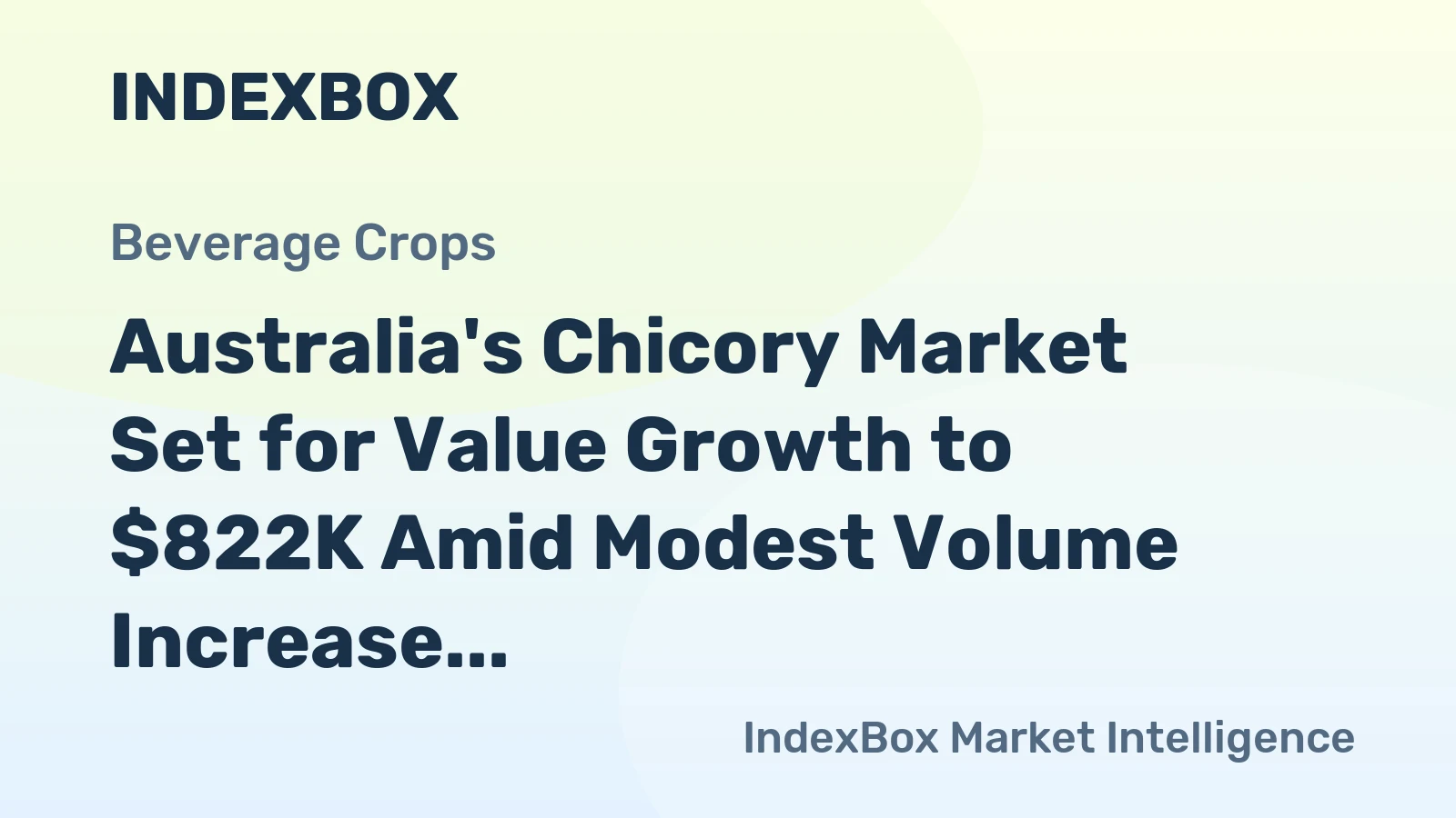 Australia's Chicory Market Set for Value Growth to $822K Amid Modest Volume Increase