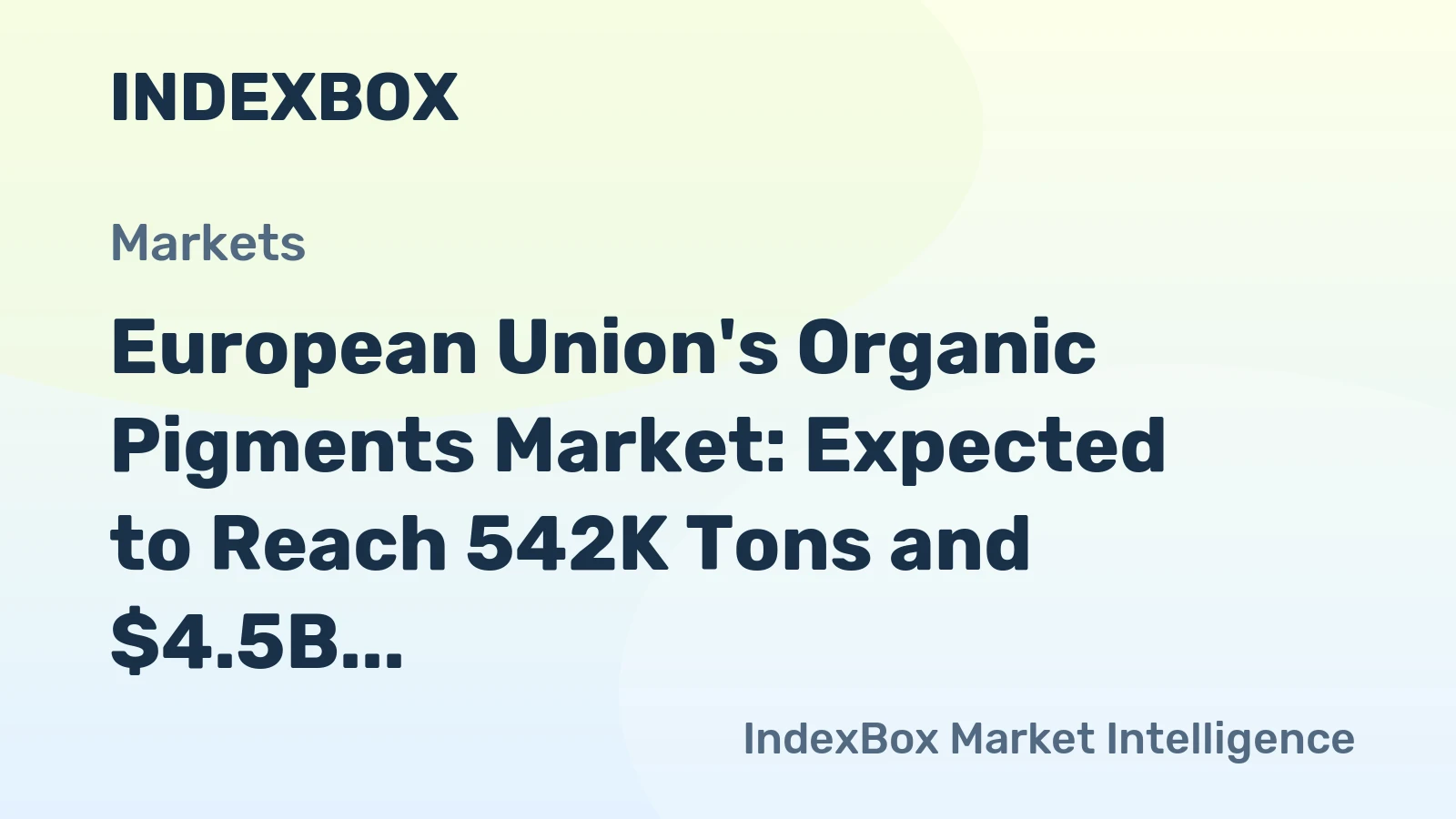 European Union's Organic Pigments Market: Expected to Reach 542K Tons and $4.5B by 2035