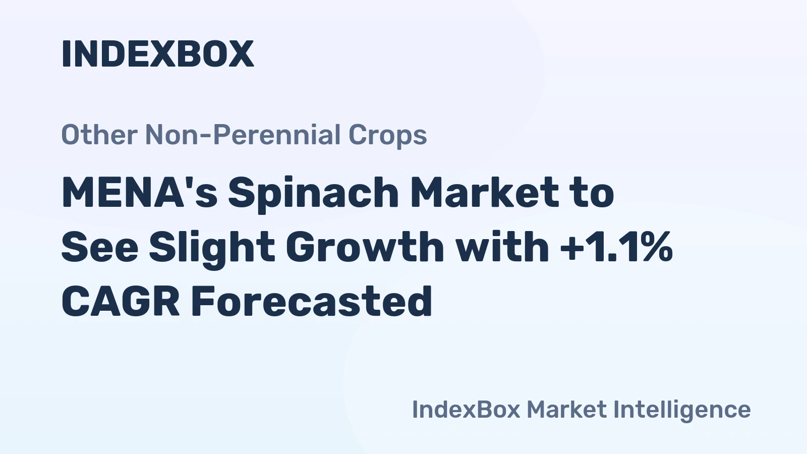 MENA's Spinach Market to See Slight Growth with +1.1% CAGR Forecasted