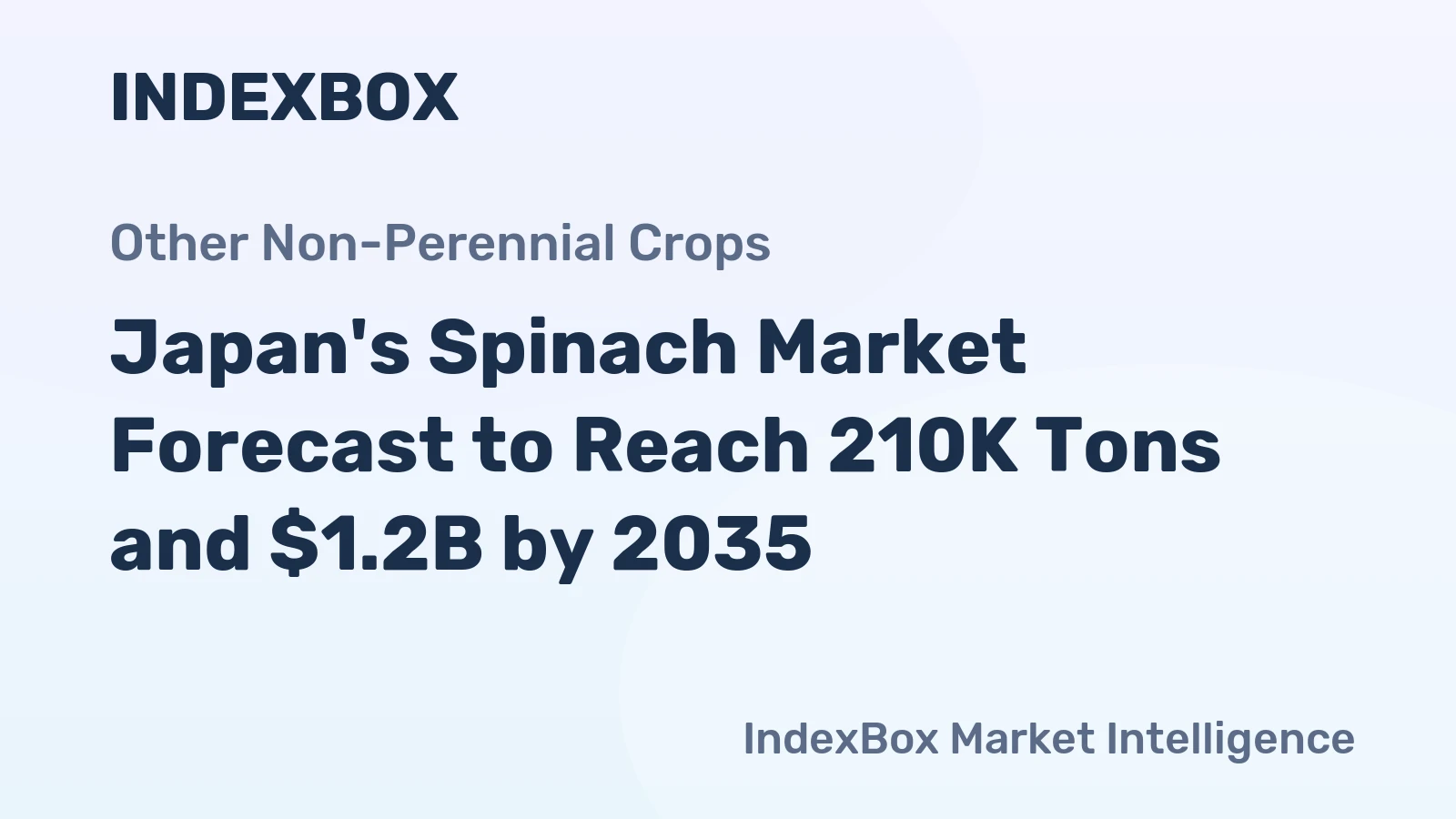 Japan's Spinach Market Forecast to Reach 210K Tons and $1.2B by 2035