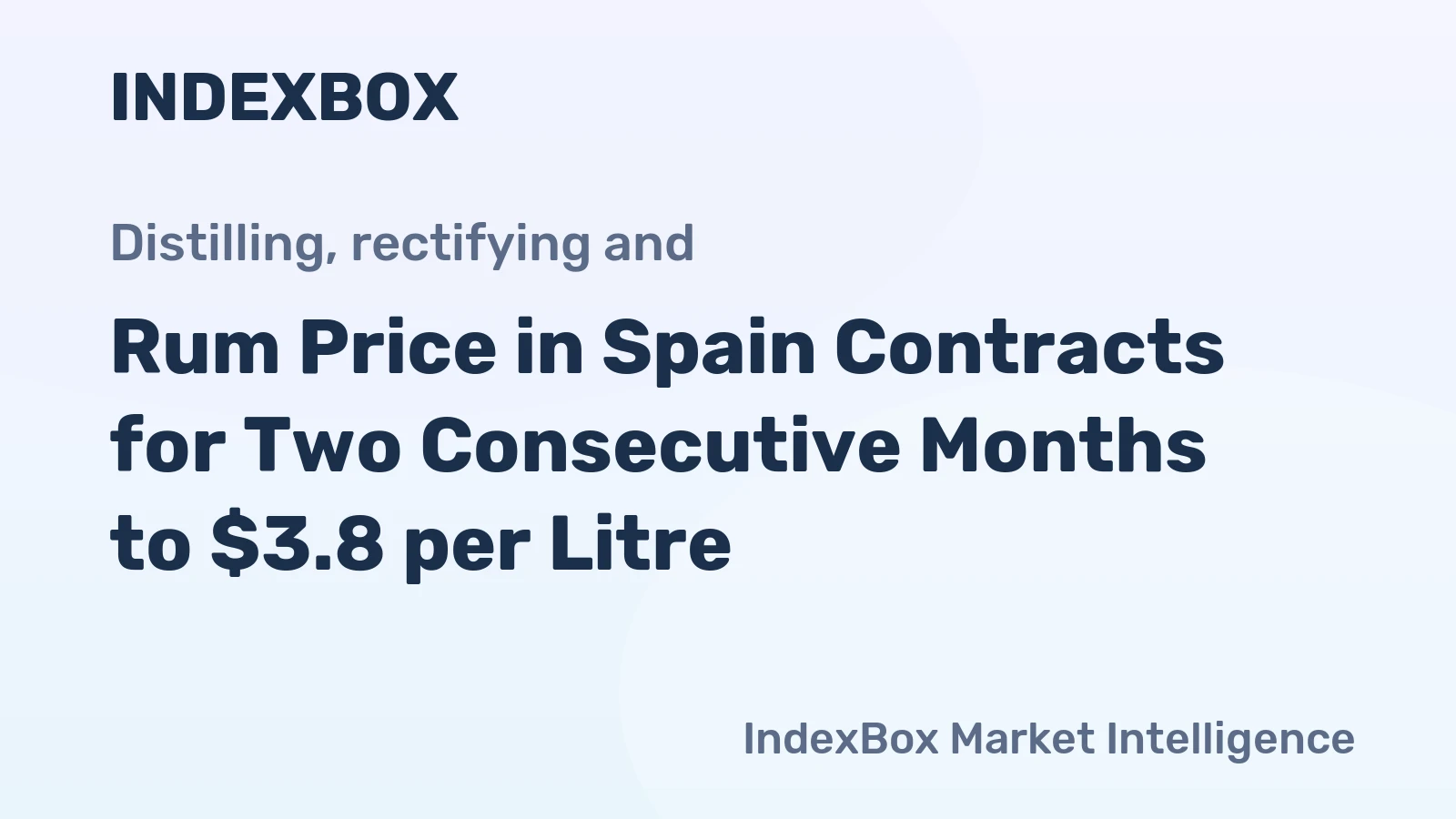 Rum Price in Spain Contracts for Two Consecutive Months to $3.8 per Litre