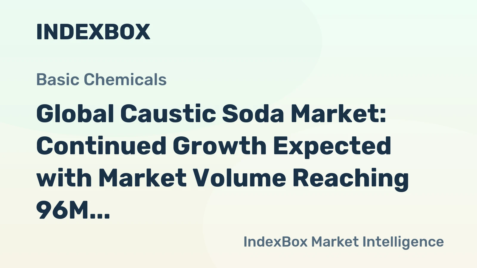 Global Caustic Soda Market: Continued Growth Expected with Market Volume Reaching 96M tons and Market Value Increasing to $45B by 2035