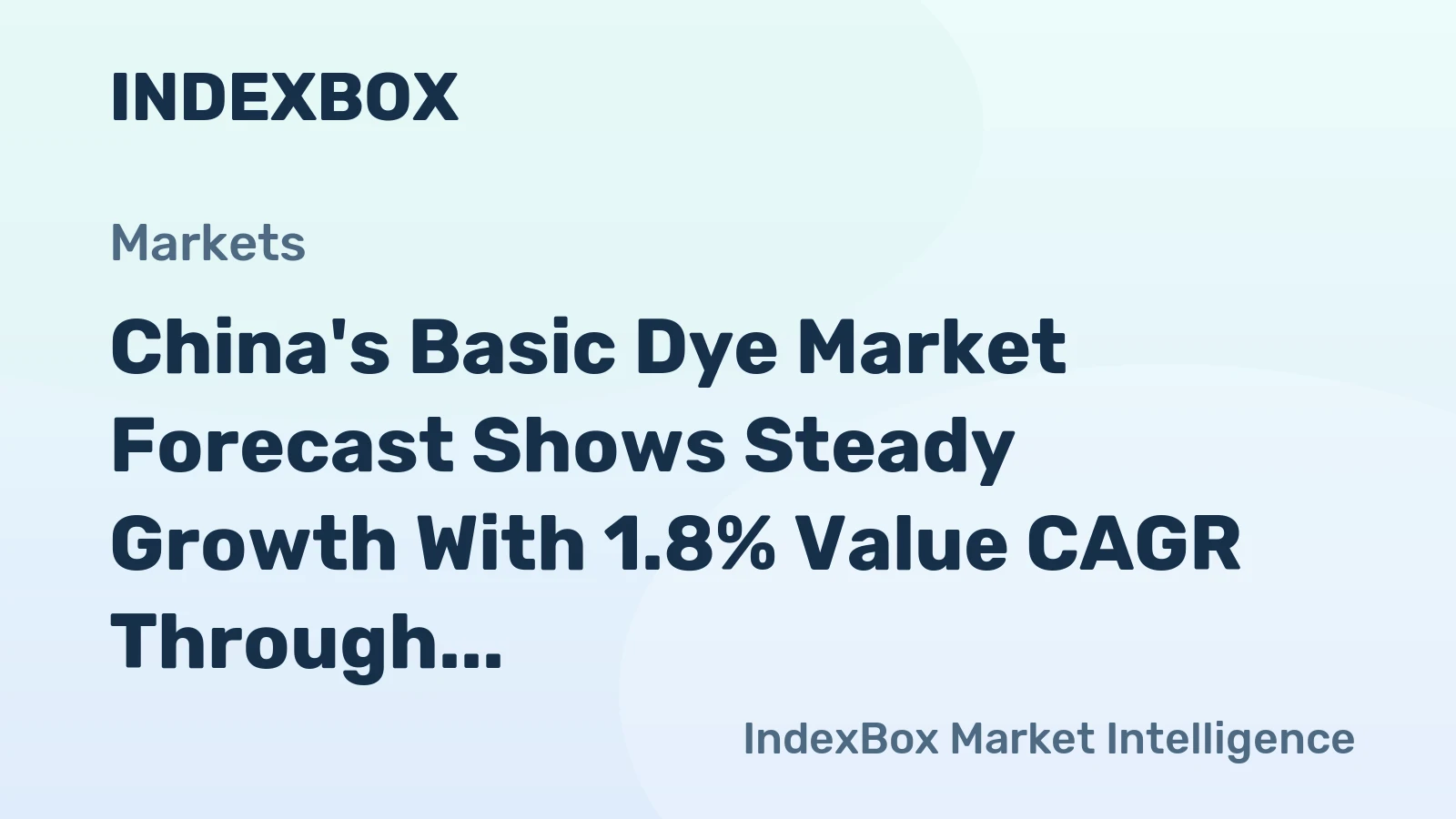 China's Basic Dye Market Forecast Shows Steady Growth With 1.8% Value CAGR Through 2035