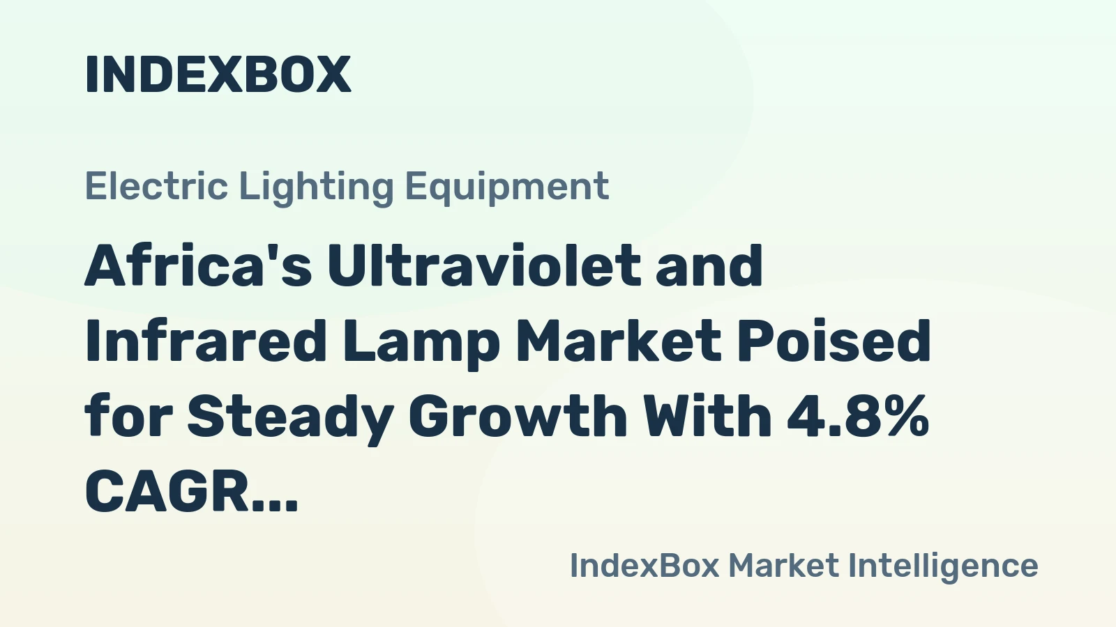 Africa's Ultraviolet and Infrared Lamp Market Poised for Steady Growth With 4.8% CAGR in Value