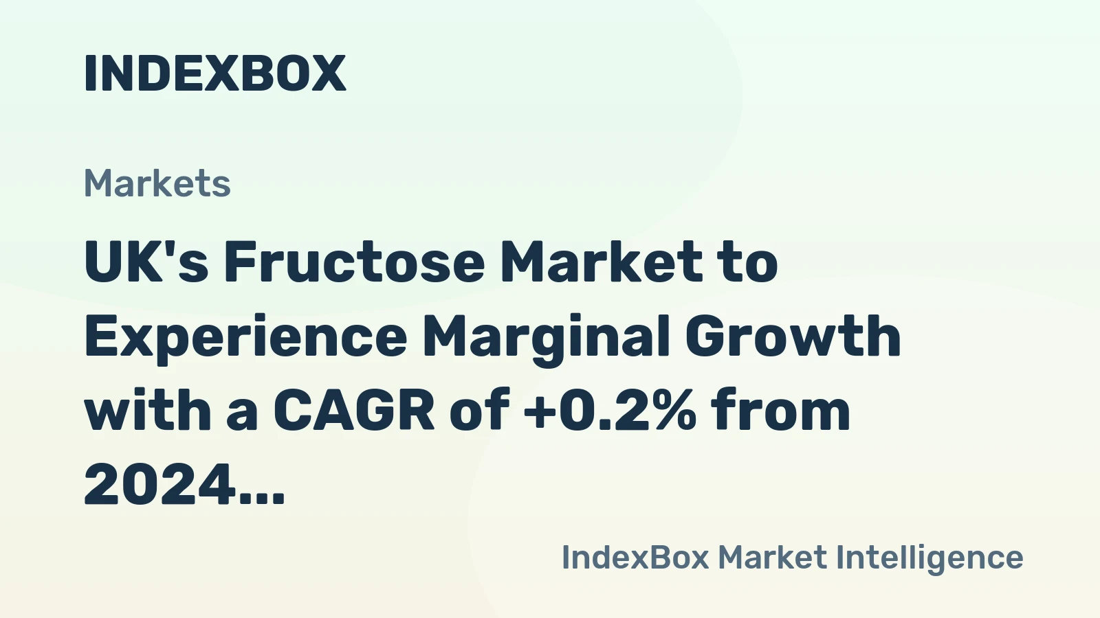 UK's Fructose Market to Experience Marginal Growth with a CAGR of +0.2% from 2024 to 2035