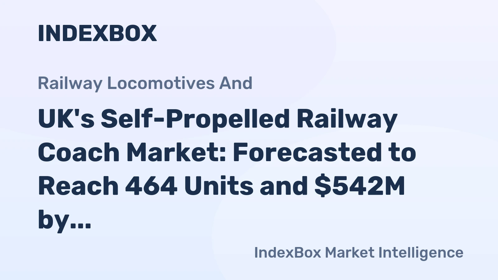 UK's Self-Propelled Railway Coach Market: Forecasted to Reach 464 Units and $542M by 2035