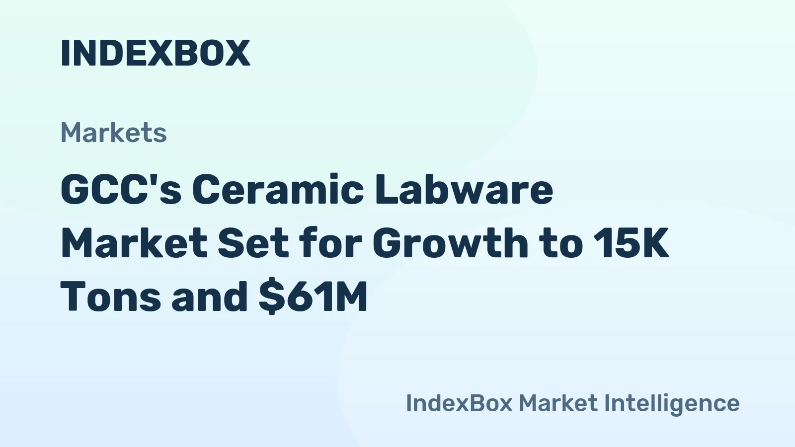 GCC's Ceramic Labware Market Set for Growth to 15K Tons and $61M
