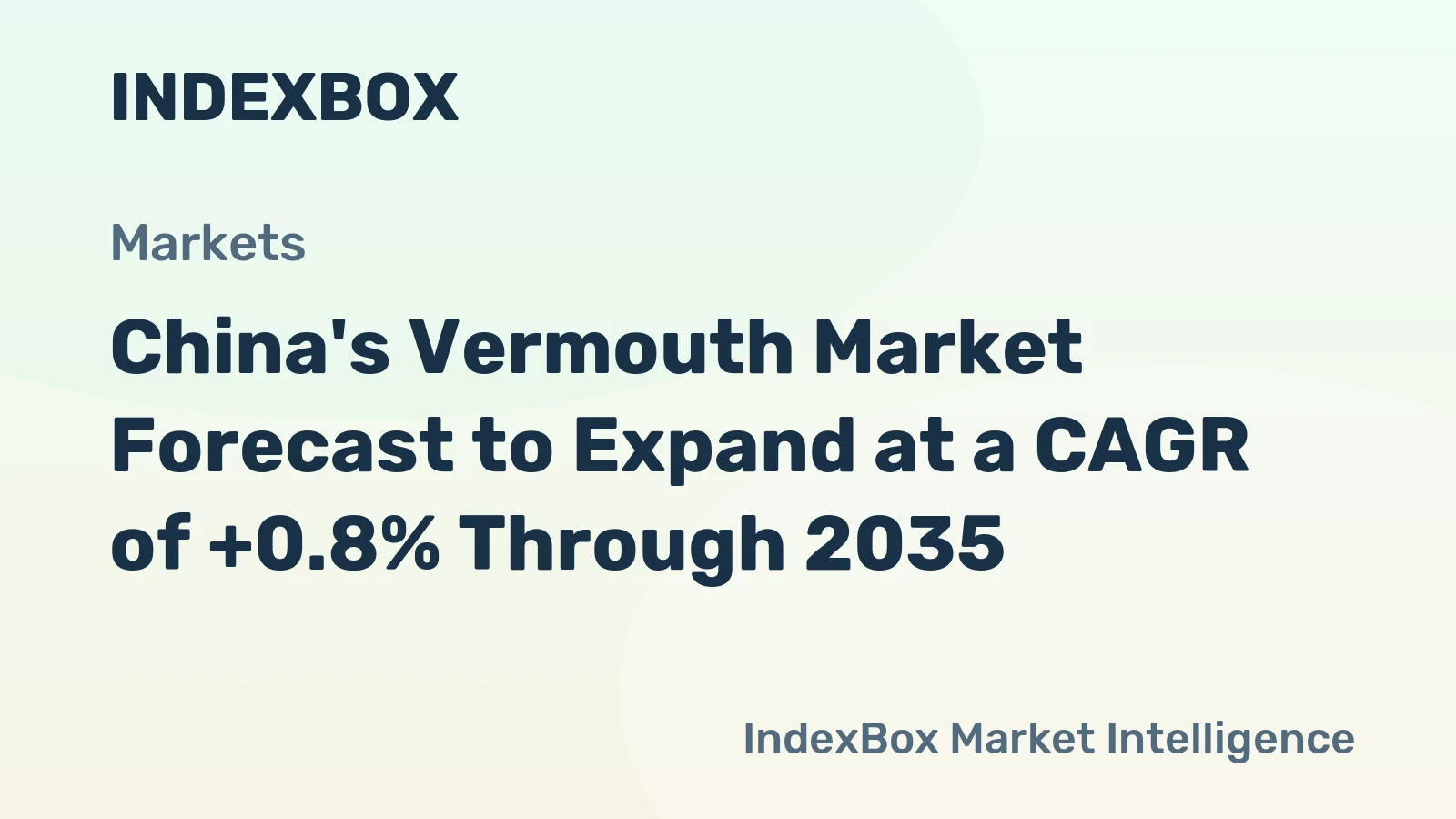 China's Vermouth Market Forecast to Expand at a CAGR of +0.8% Through 2035