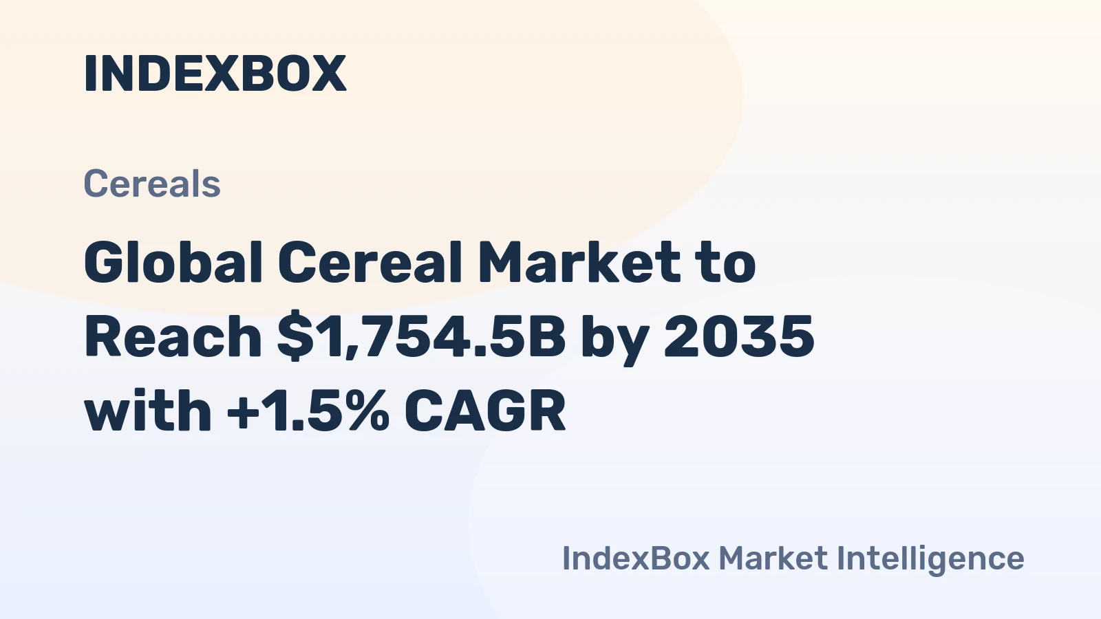 Global Cereal Market to Reach $1,754.5B by 2035 with +1.5% CAGR