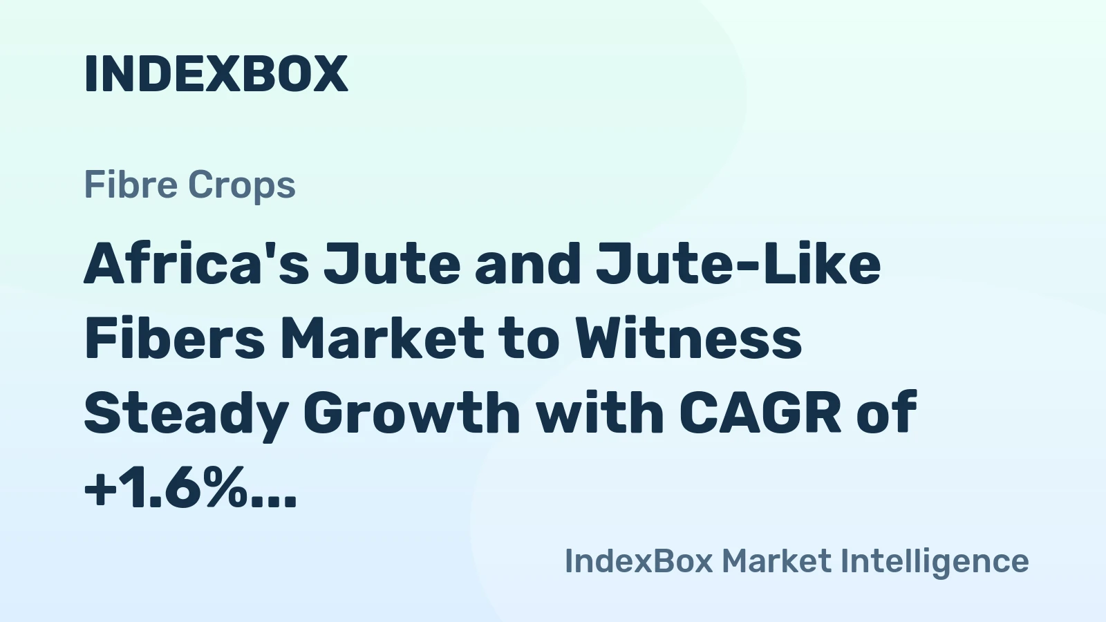 Africa's Jute and Jute-Like Fibers Market to Witness Steady Growth with CAGR of +1.6%