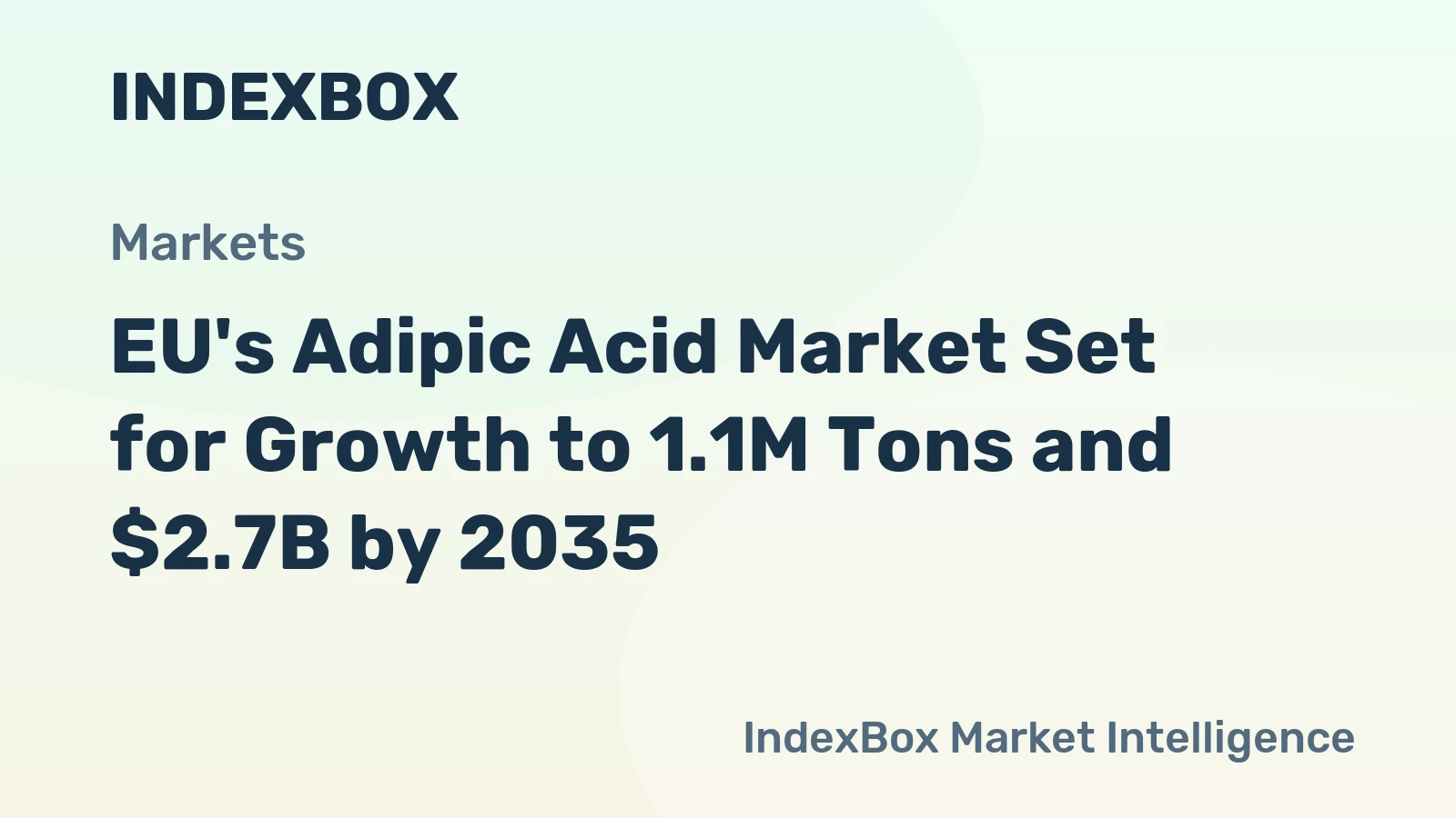 EU's Adipic Acid Market Set for Growth to 1.1M Tons and $2.7B by 2035