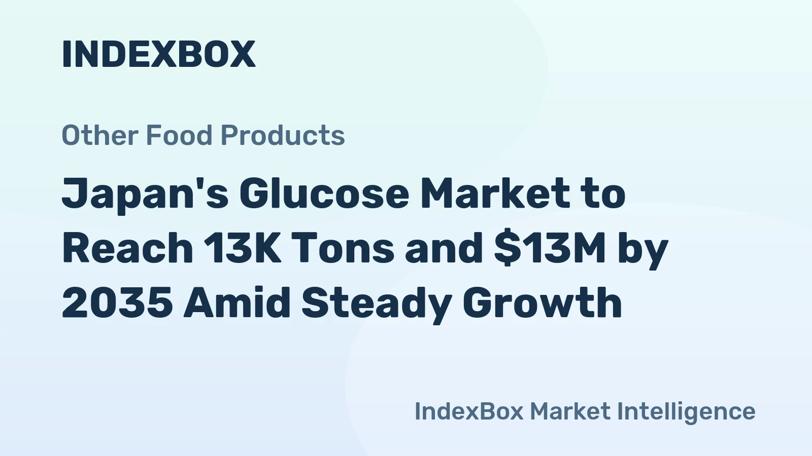 Japan's Glucose Market to Reach 13K Tons and $13M by 2035 Amid Steady Growth