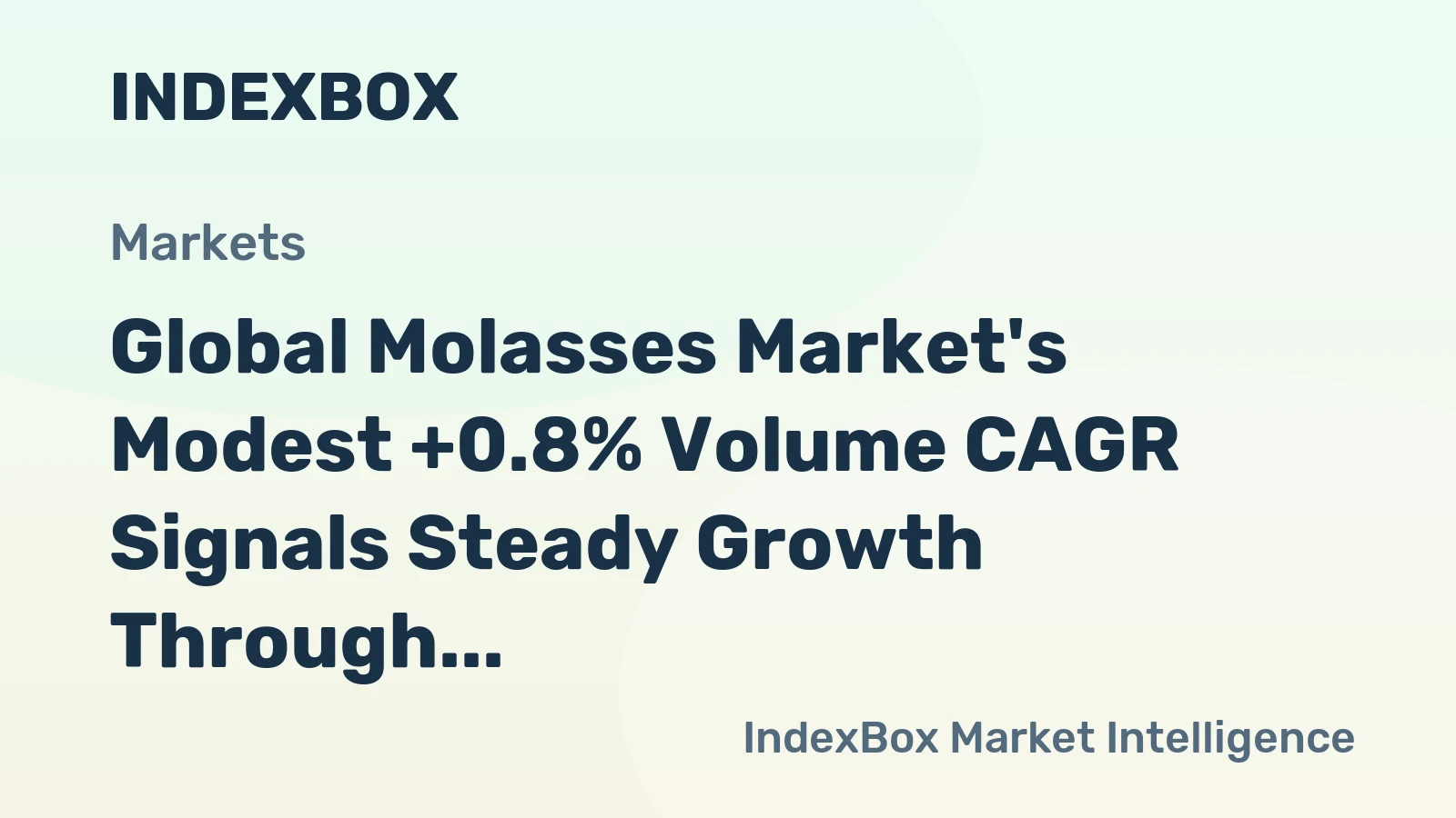 Global Molasses Market's Modest +0.8% Volume CAGR Signals Steady Growth Through 2035