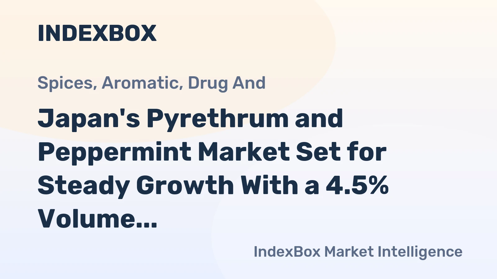 Japan's Pyrethrum and Peppermint Market Set for Steady Growth With a 4.5% Volume CAGR