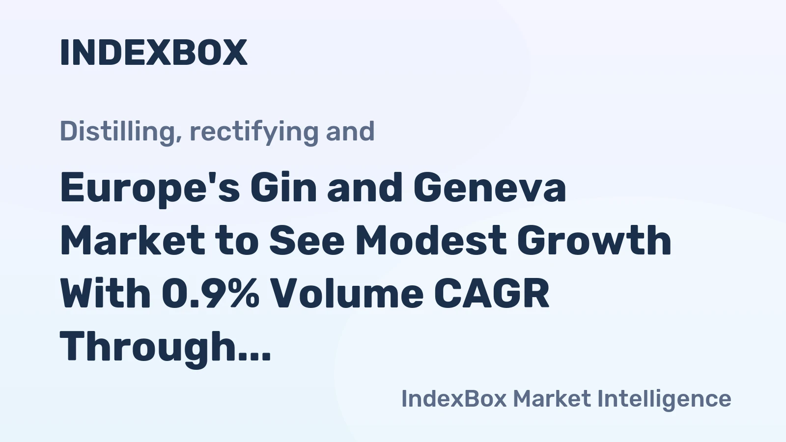 Europe's Gin and Geneva Market to See Modest Growth With 0.9% Volume CAGR Through 2035