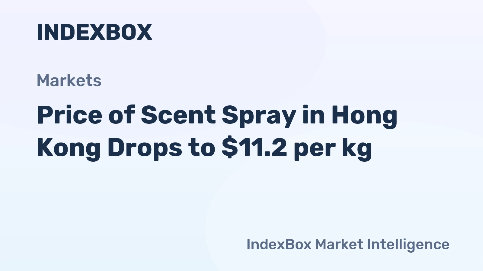 Price of Scent Spray in Hong Kong Drops to $11.2 per kg