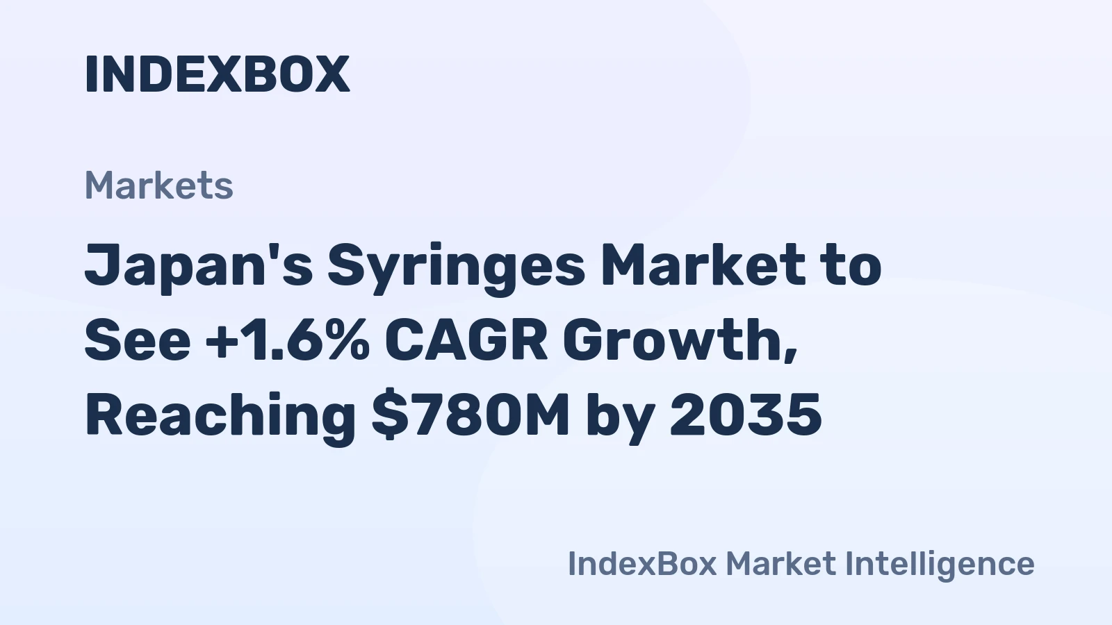 Japan's Syringes Market to See +1.6% CAGR Growth, Reaching $780M by 2035