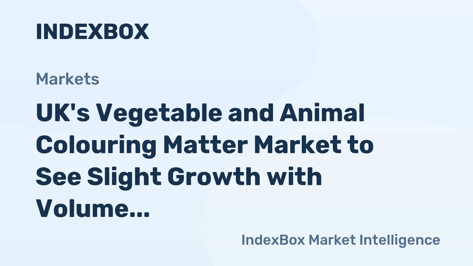 UK's Vegetable and Animal Colouring Matter Market to See Slight Growth with Volume Reaching 4.6K Tons and Value Reaching $83M by 2035