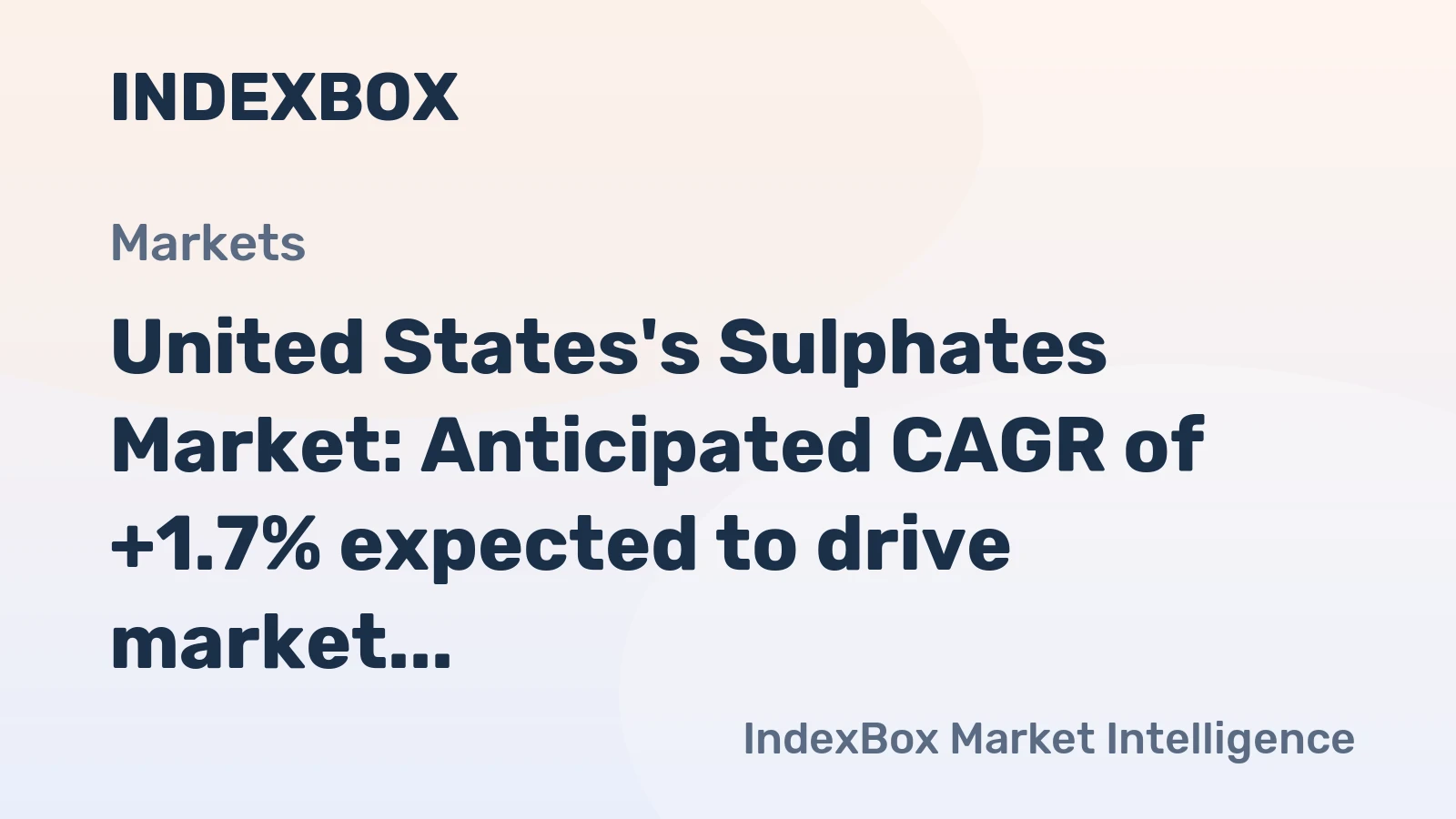 United States's Sulphates Market: Anticipated CAGR of +1.7% expected to drive market volume to 3M tons by 2035