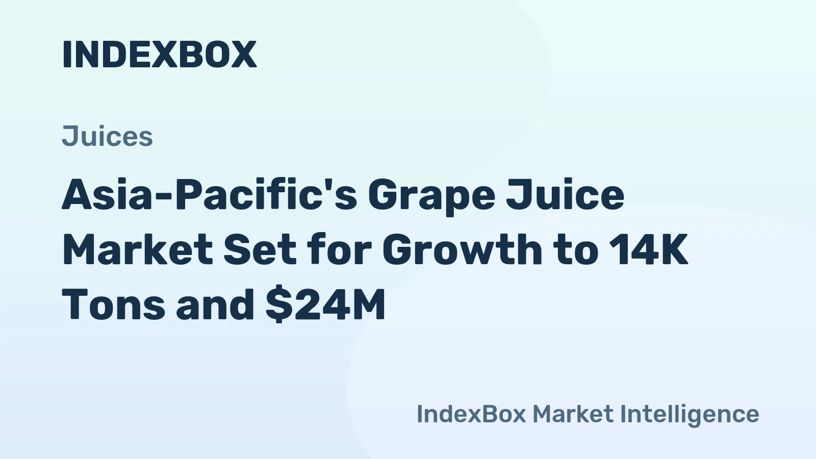 Asia-Pacific's Grape Juice Market Set for Growth to 14K Tons and $24M