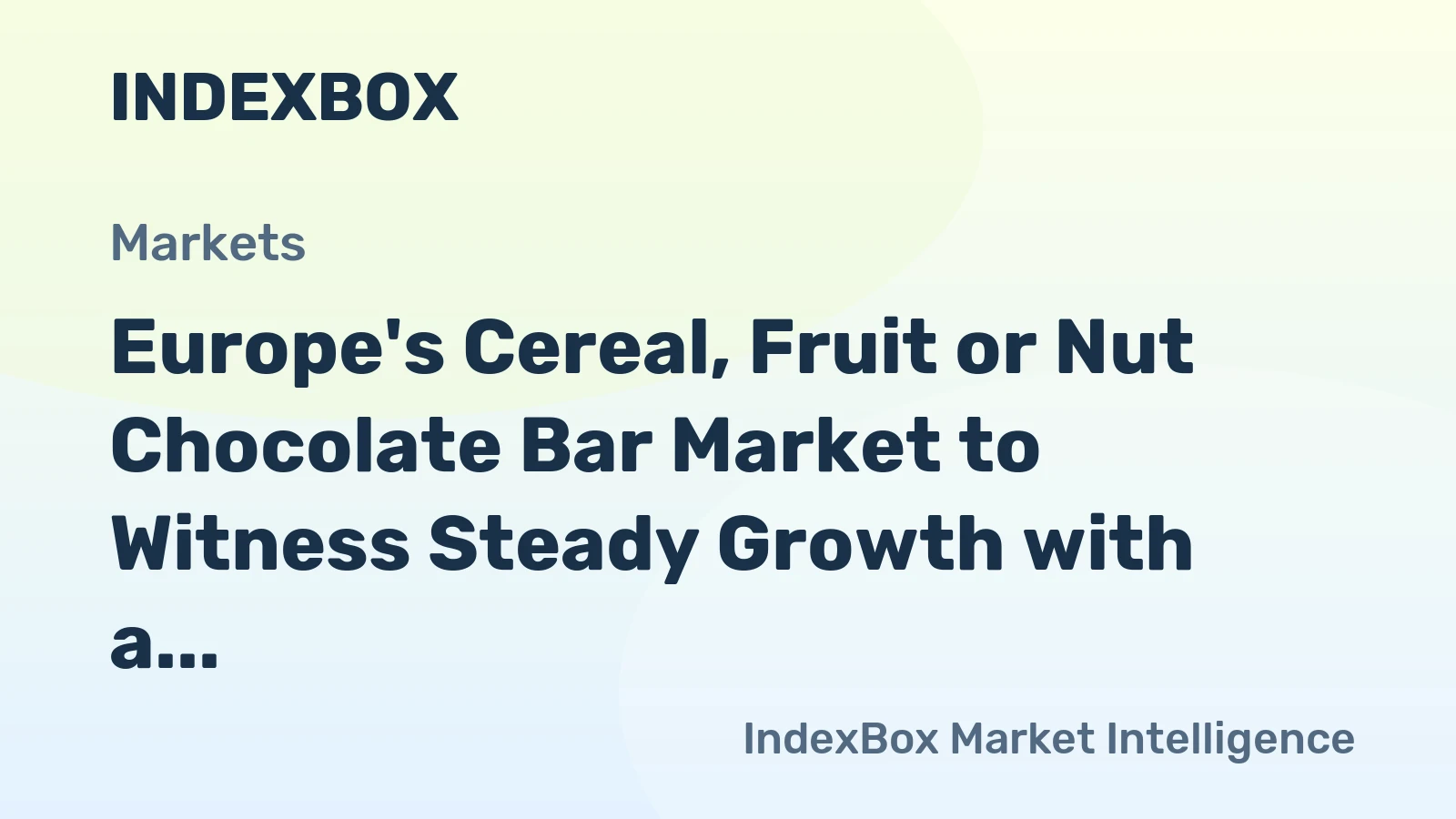 Europe's Cereal, Fruit or Nut Chocolate Bar Market to Witness Steady Growth with a CAGR of +0.9% from 2024-2035