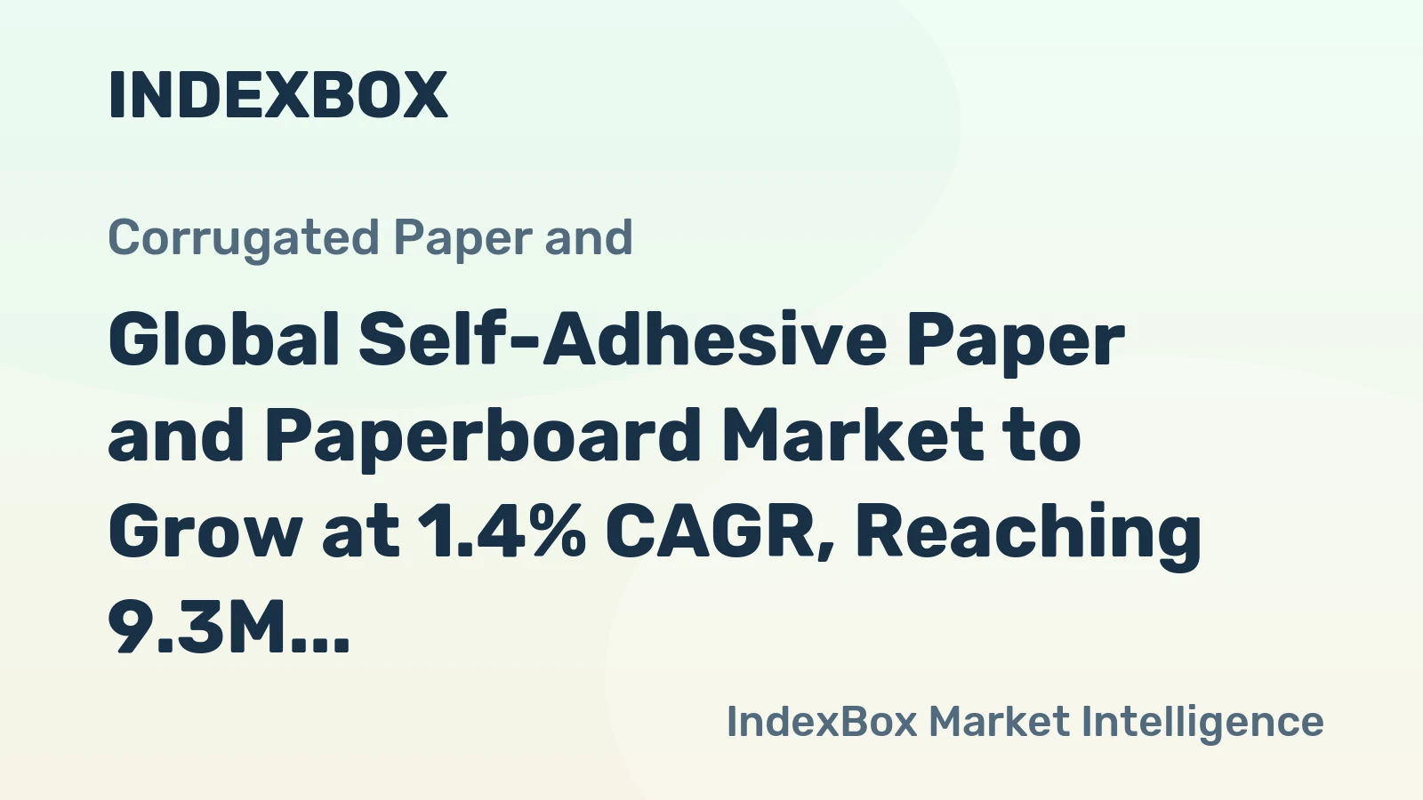 Global Self-Adhesive Paper and Paperboard Market to Grow at 1.4% CAGR, Reaching 9.3M Tons by 2035