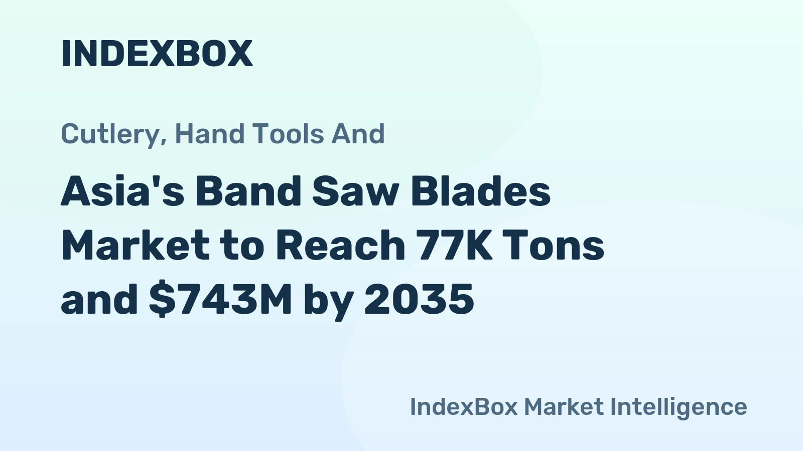 Asia's Band Saw Blades Market to Reach 77K Tons and $743M by 2035